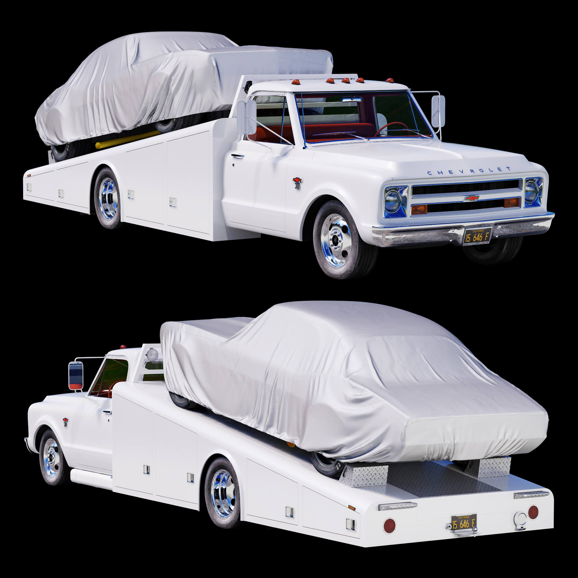 Chevrolet C30 1967 Ramp Truck - 3D Model by sta_84