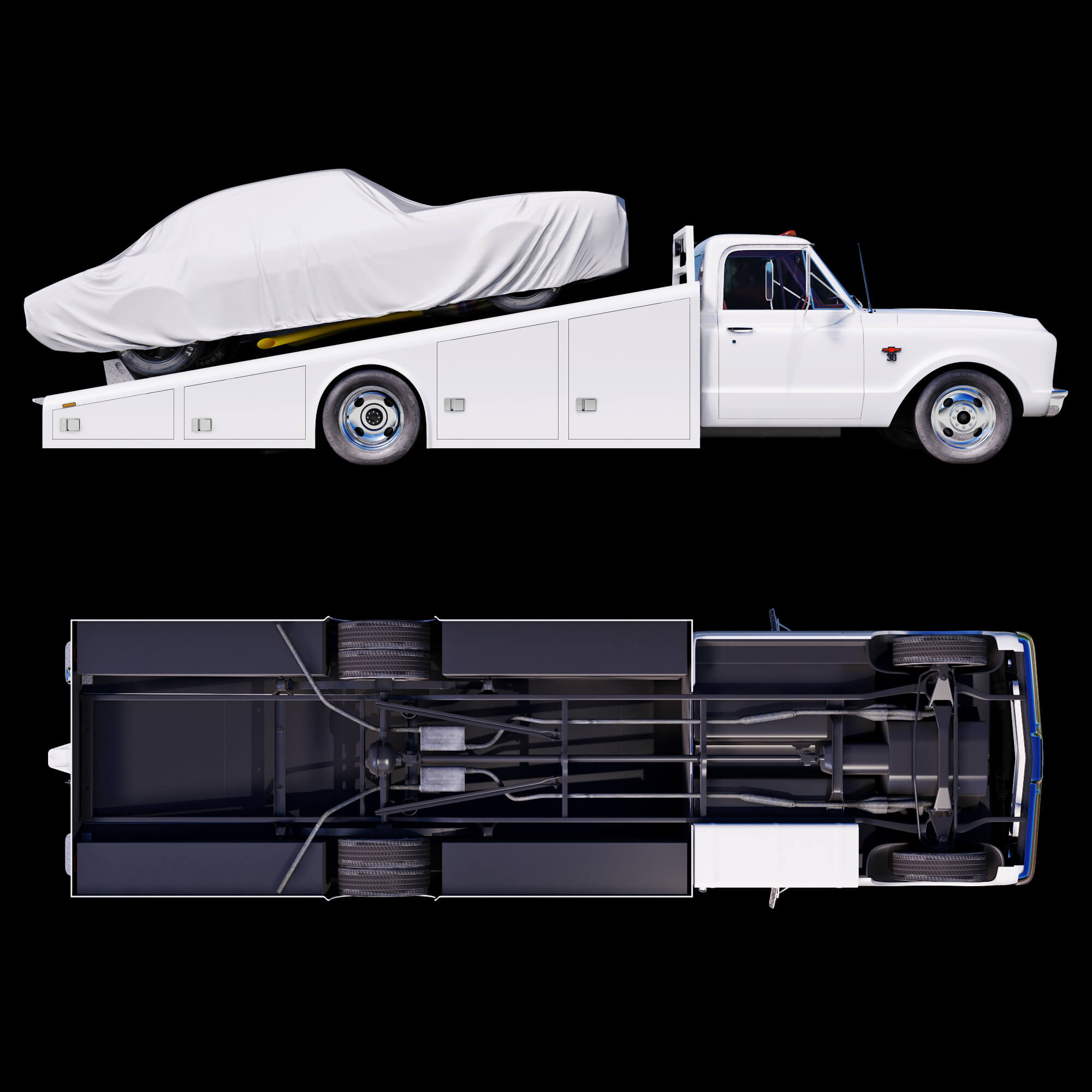 Chevrolet C30 1967 Ramp Truck - 3D Model by sta_84