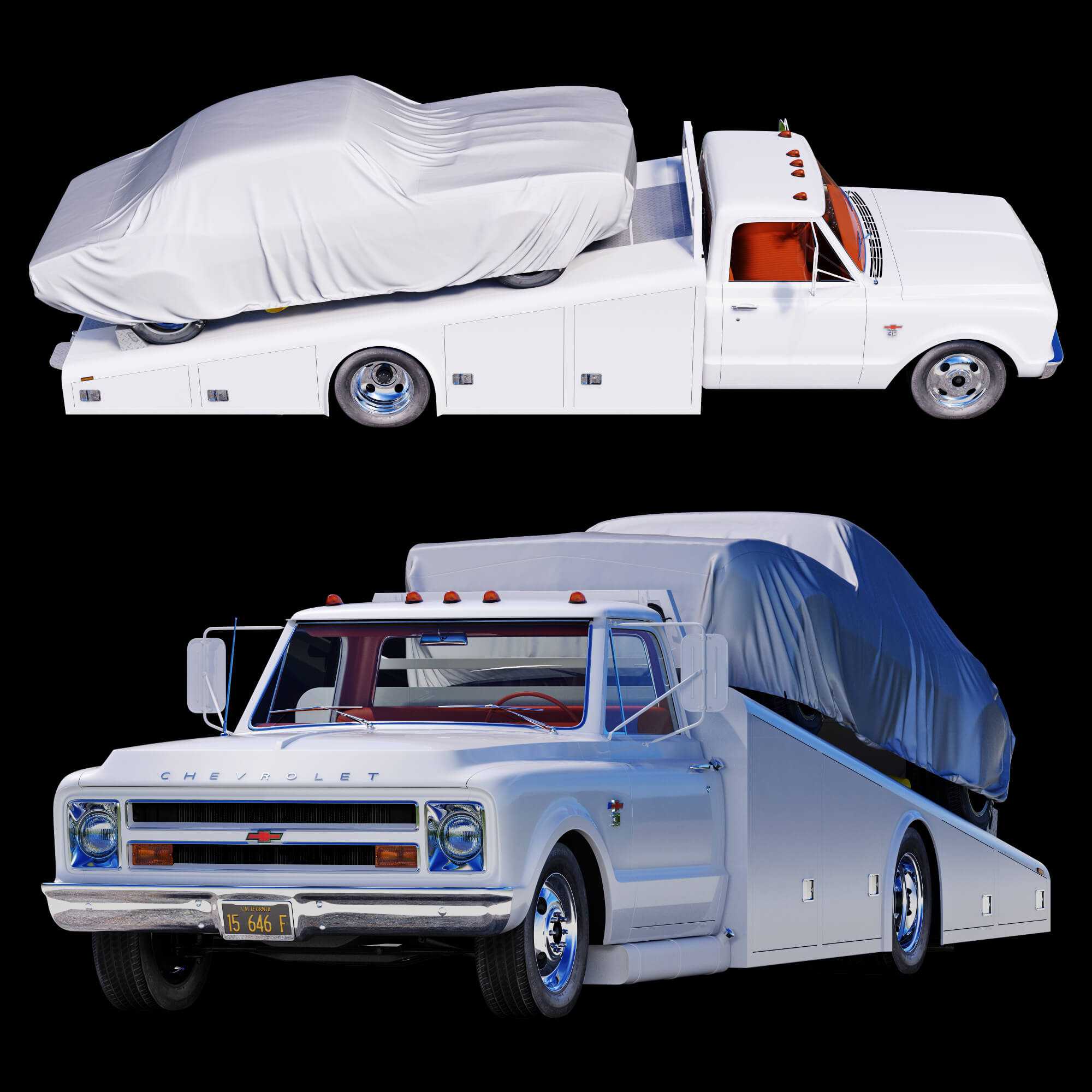 Chevrolet C30 1967 Ramp Truck - 3D Model by sta_84