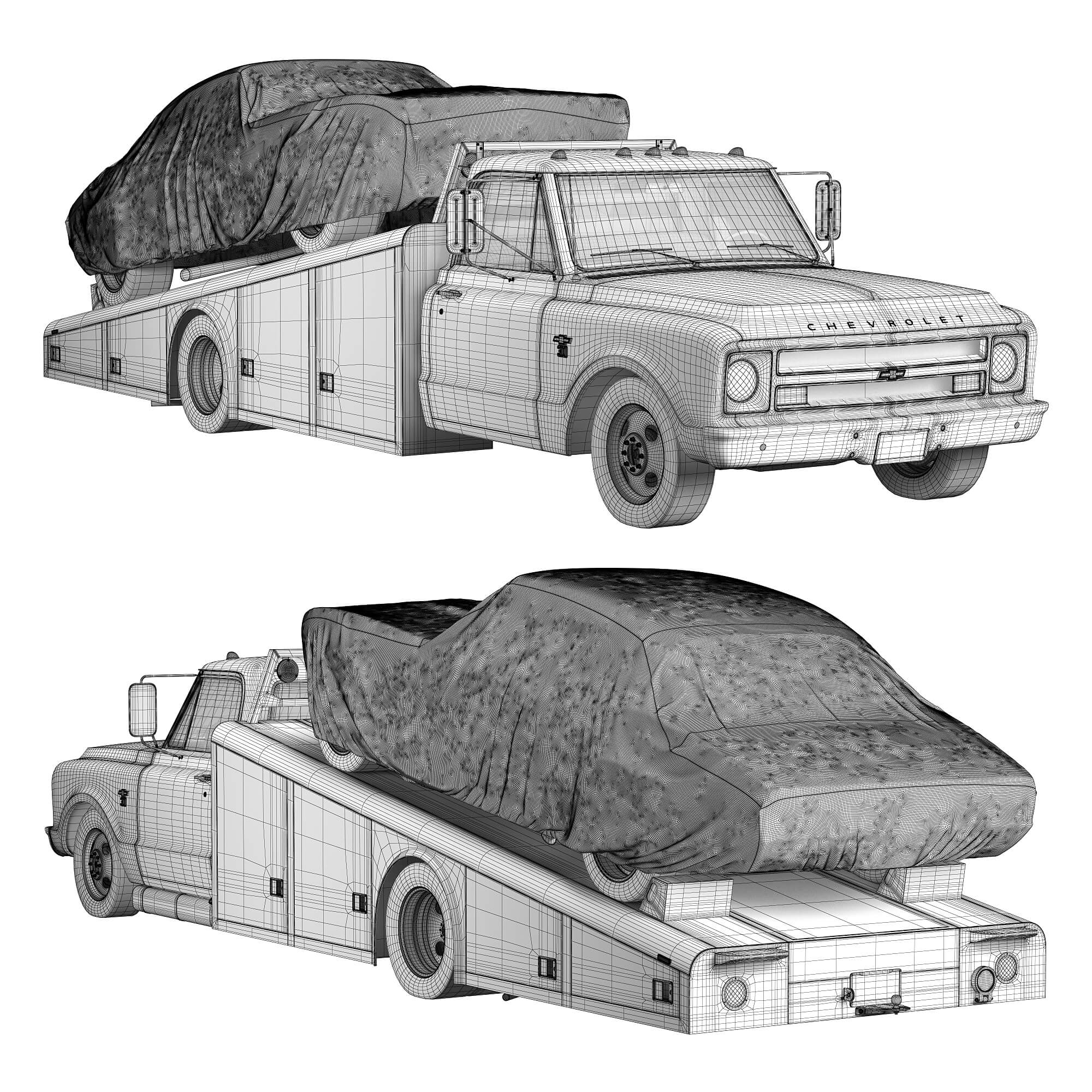 Chevrolet C30 1967 Ramp Truck - 3D Model by sta_84