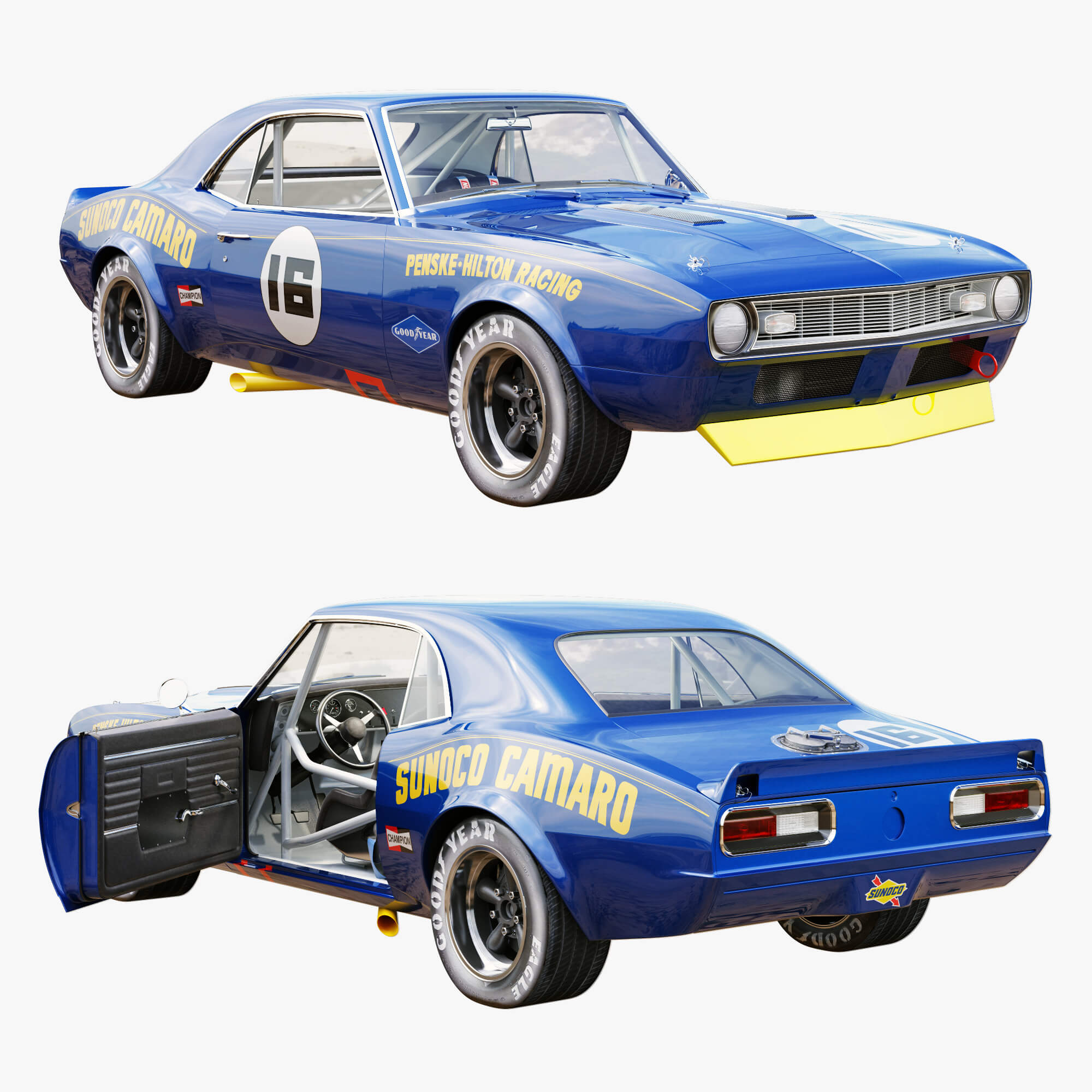 Chevrolet Camaro Sunoco 1968 - 3D Model by sta_84