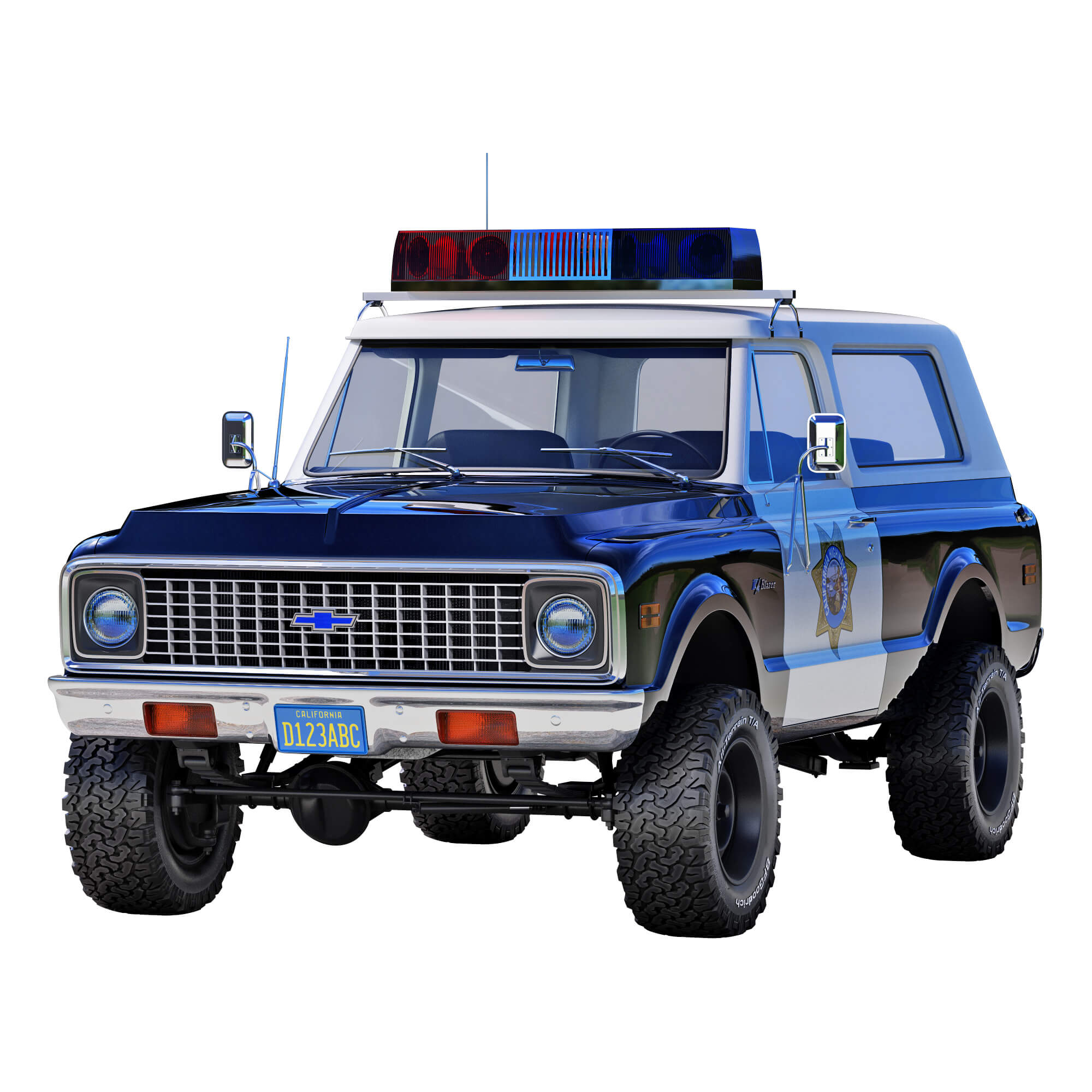 Chevrolet K5 Blazer 1972 Police - 3D Model by sta_84