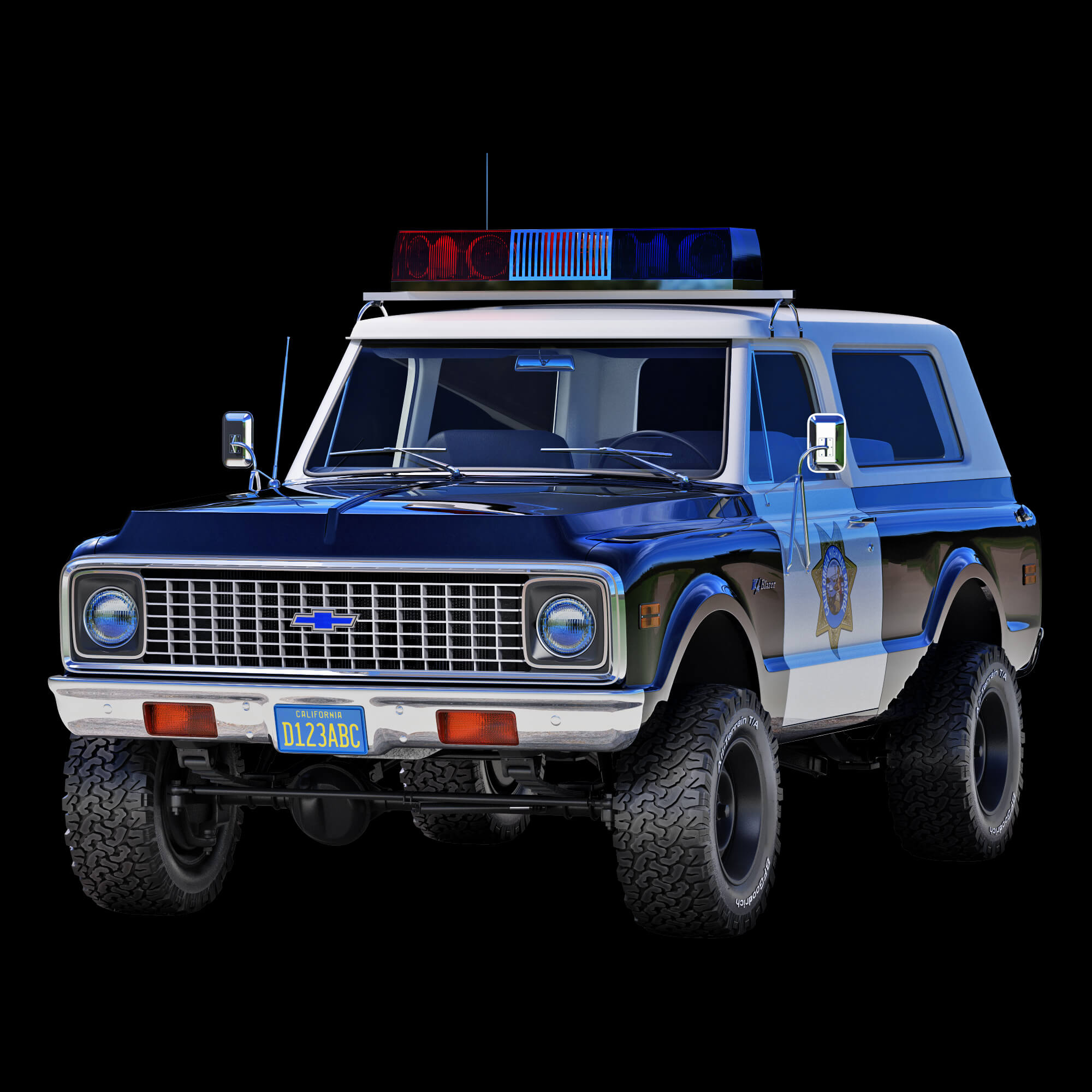 Chevrolet K5 Blazer 1972 Police - 3D Model by sta_84