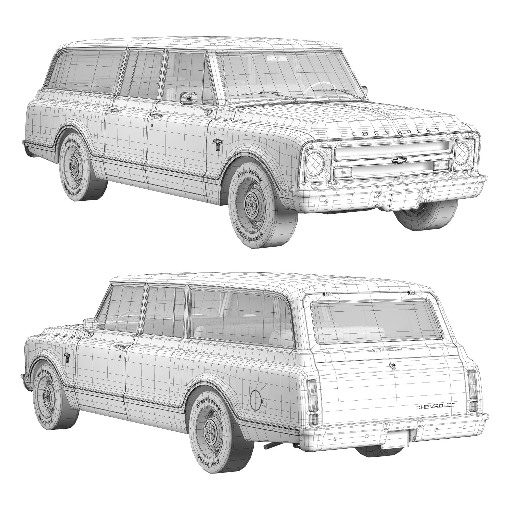 Chevrolet Suburban 1967 - 3D Model by sta_84