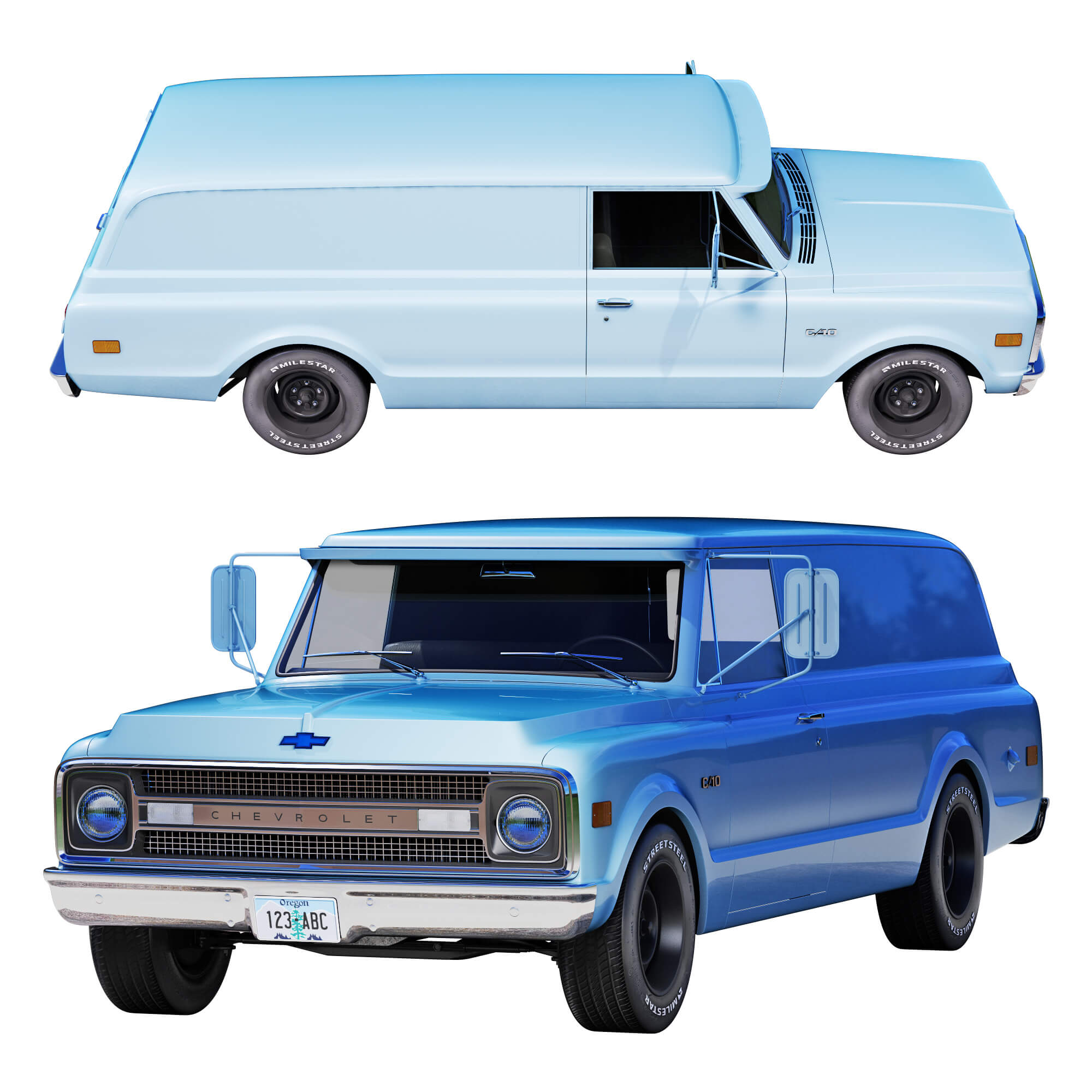 Chevrolet Suburban 1969 Panel Truck - 3D Model by sta_84