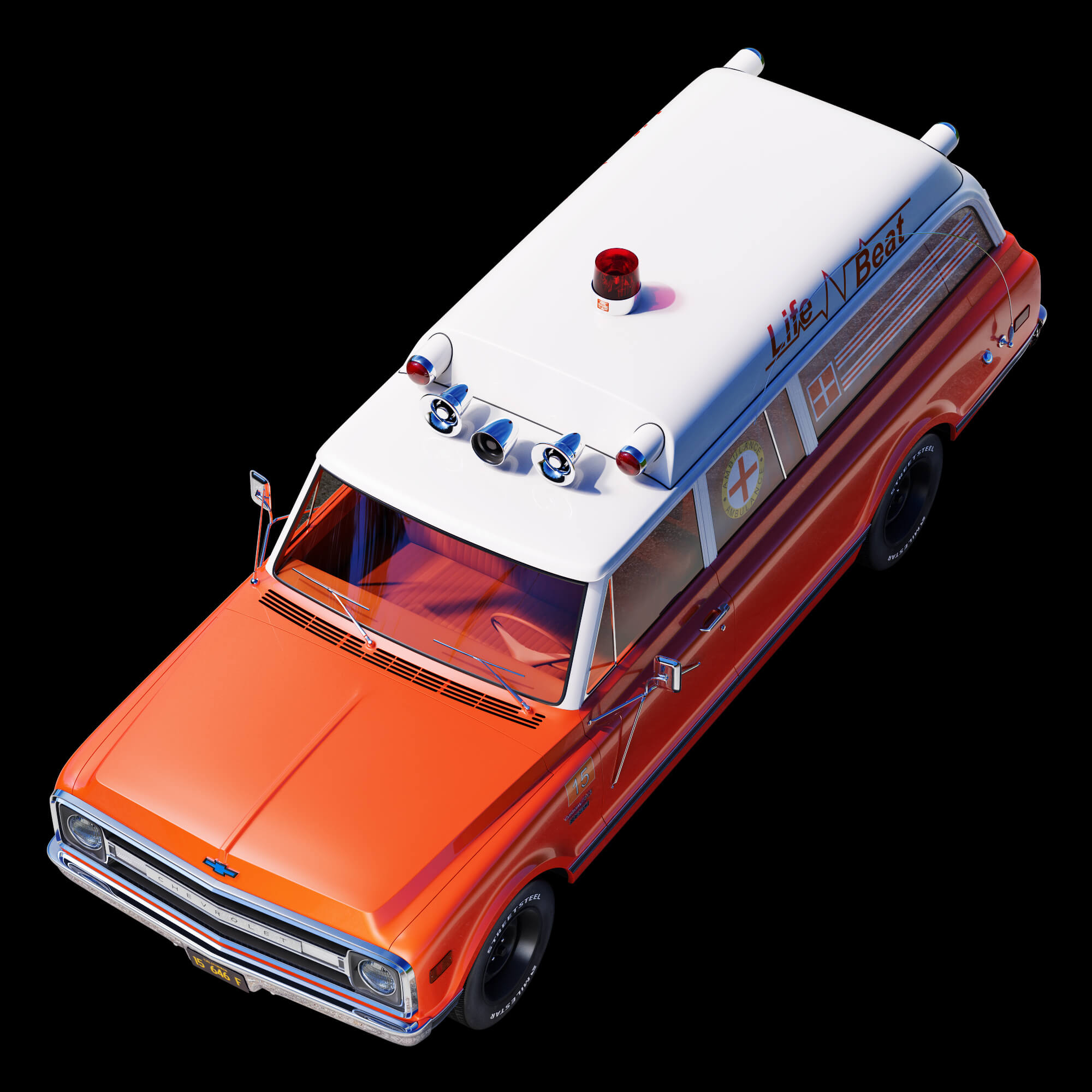 Chevrolet Suburban 1970 Ambulance - 3D Model by sta_84