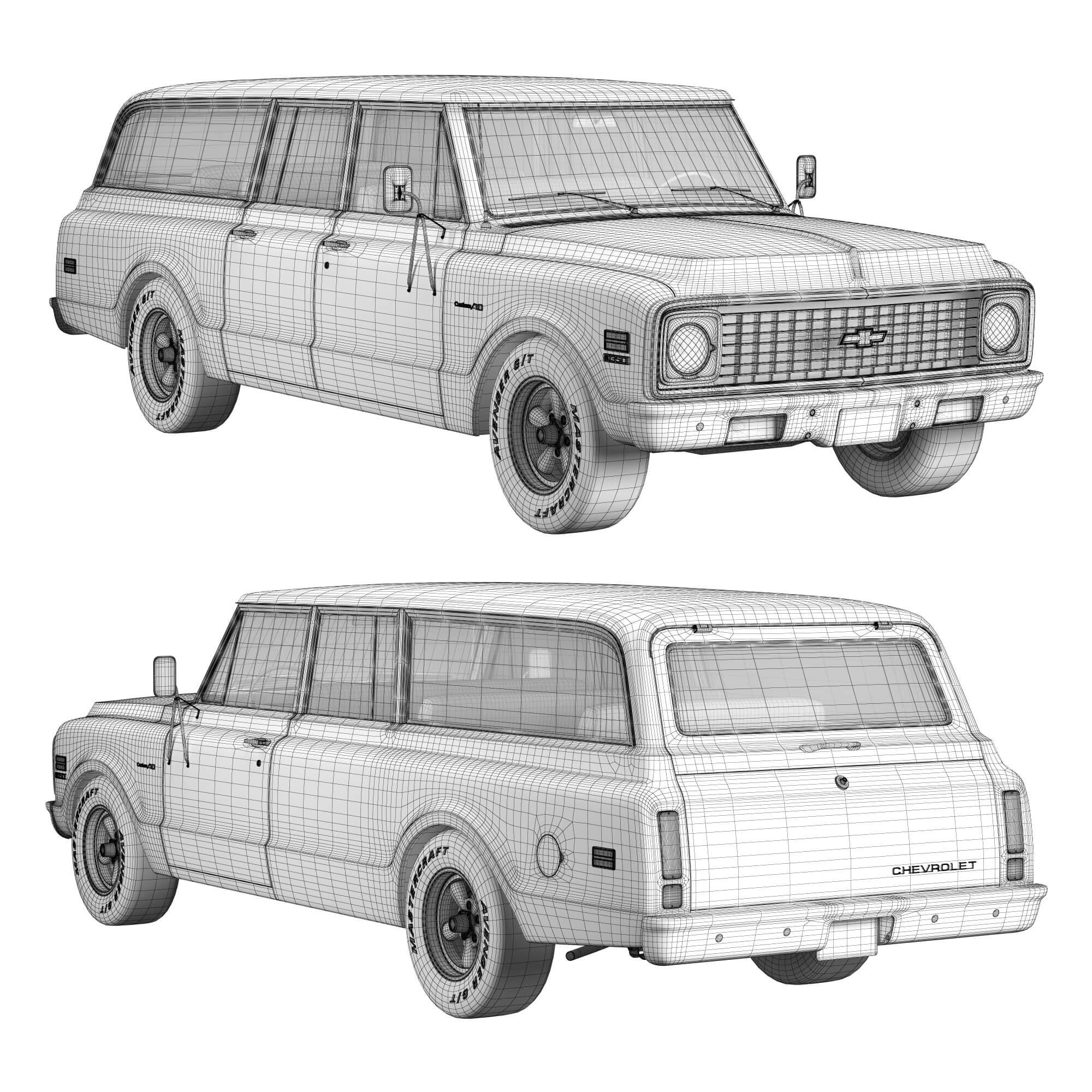 Chevrolet Suburban 1971 - 3D Model by sta_84