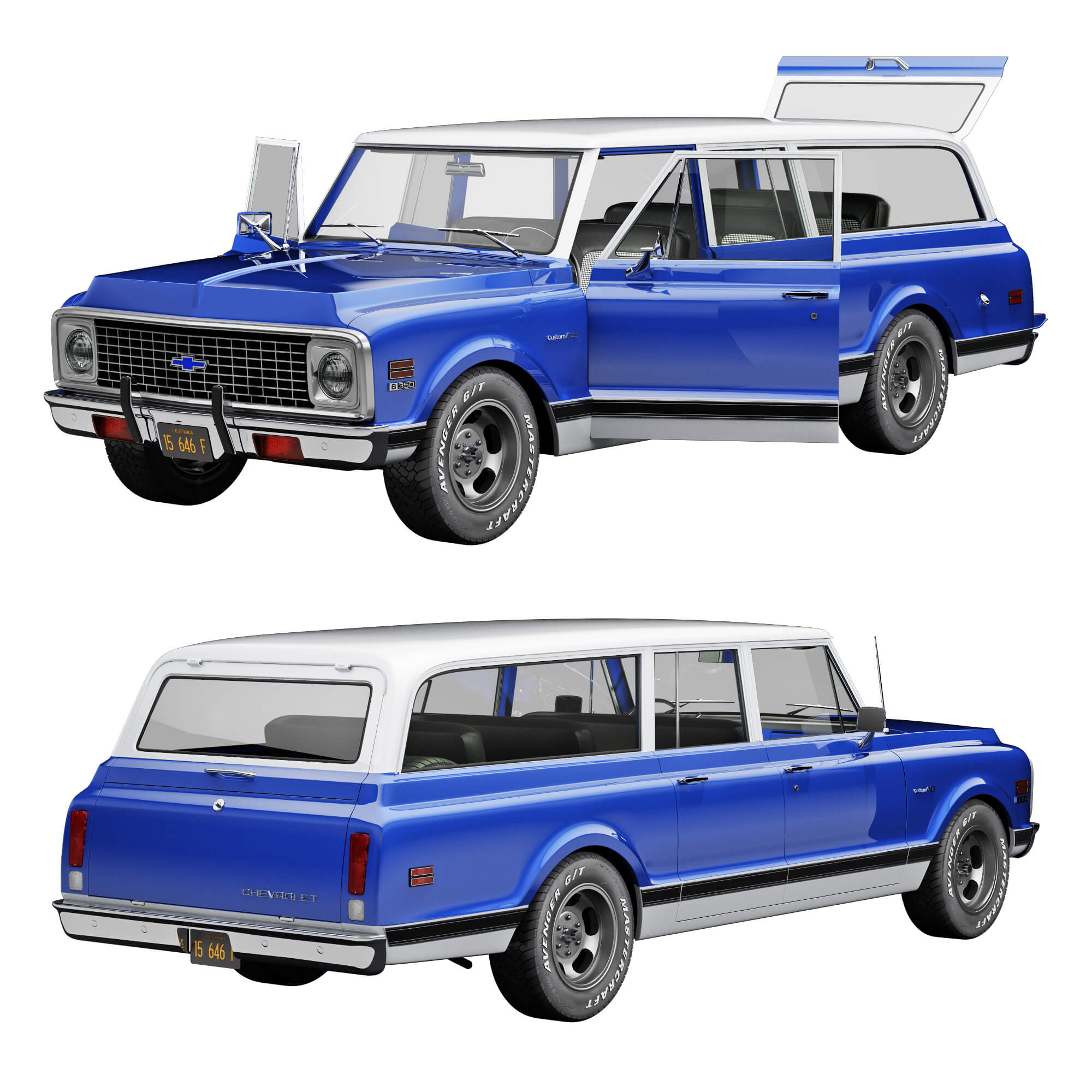 Chevrolet Suburban 1972 - 3D Model by sta_84