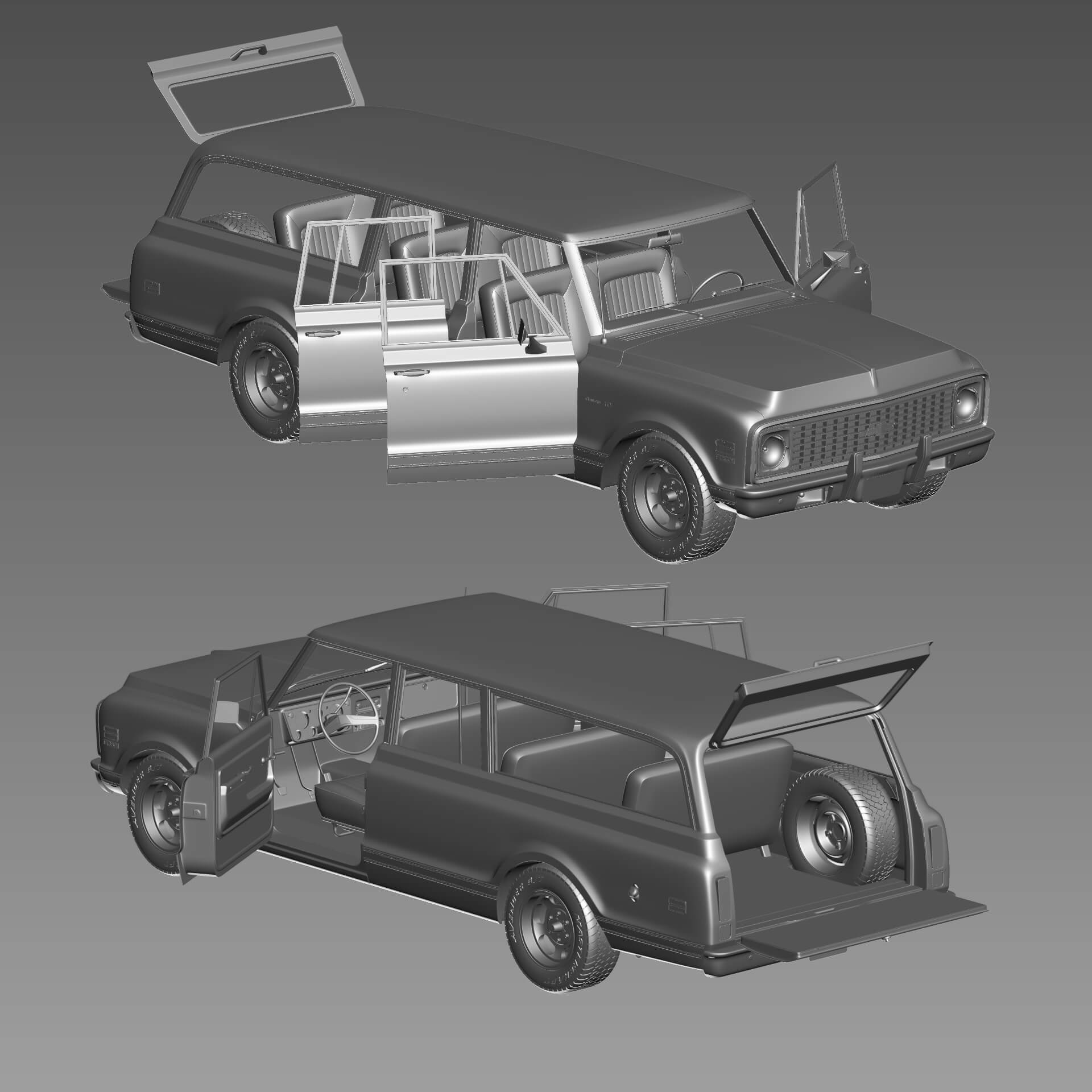 Chevrolet Suburban 1972 - 3D Model by sta_84
