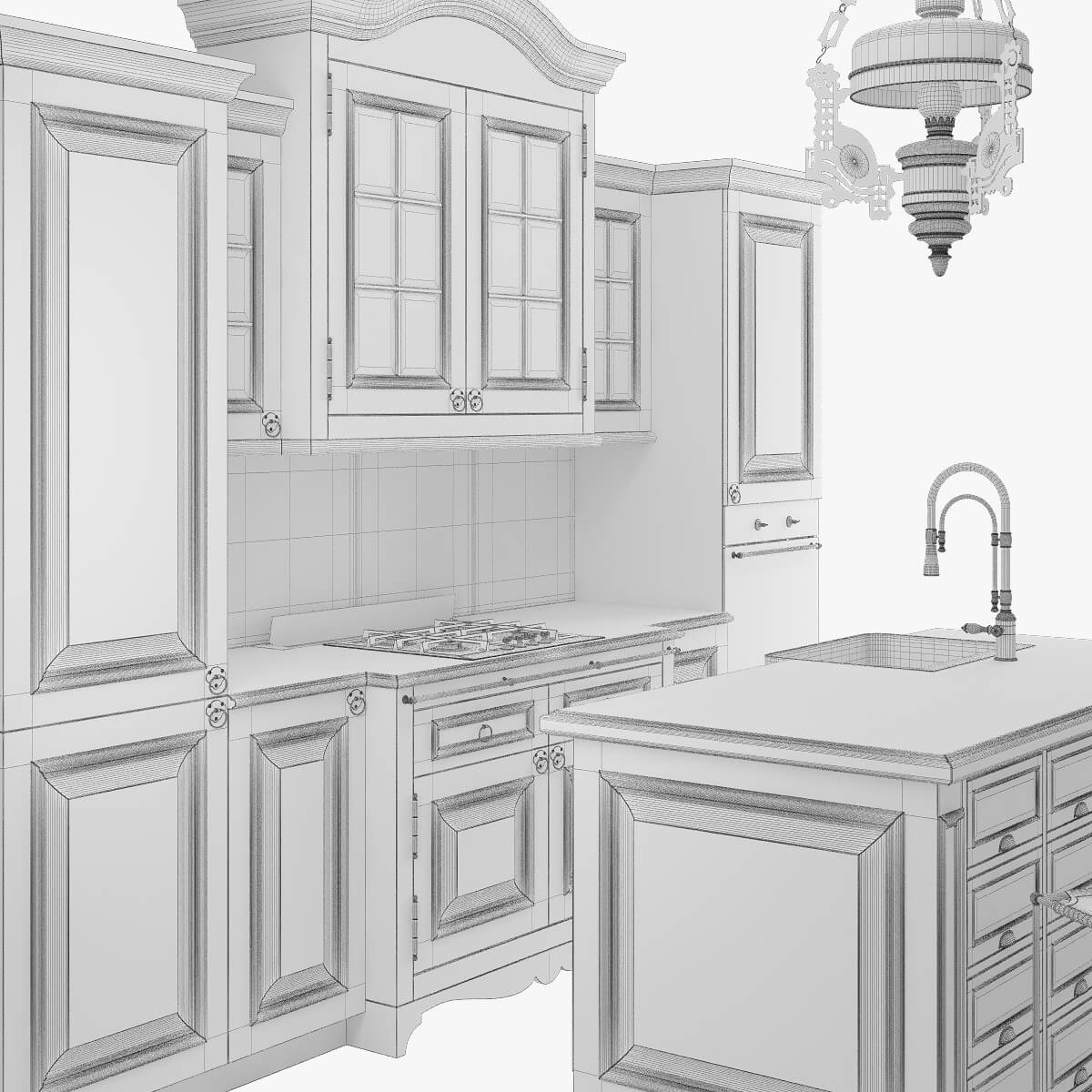Classic Kitchen 002 - 3D Model by sta_84