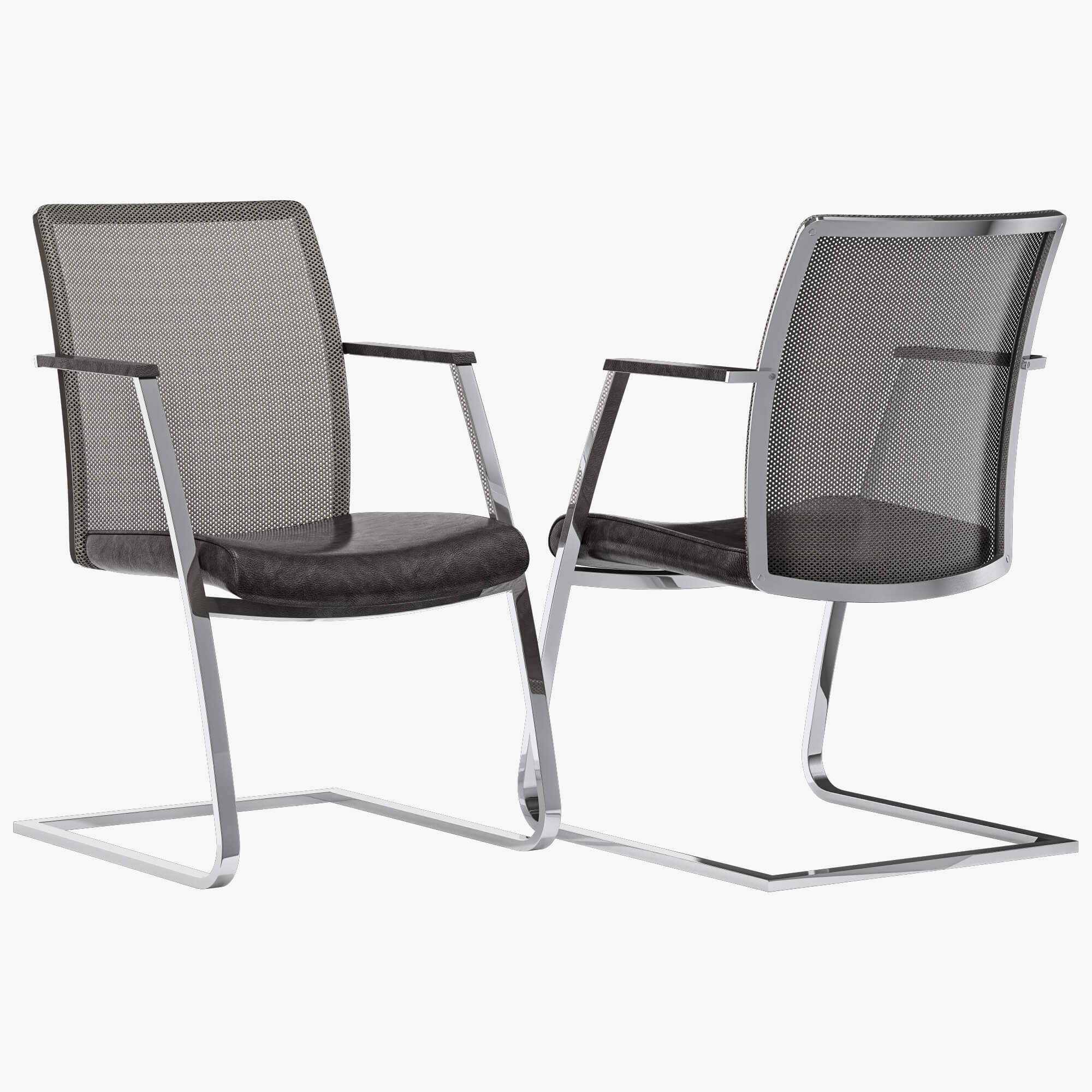 Dauphin High Way Mesh Visitor Office Chair - 3D Model by sta_84