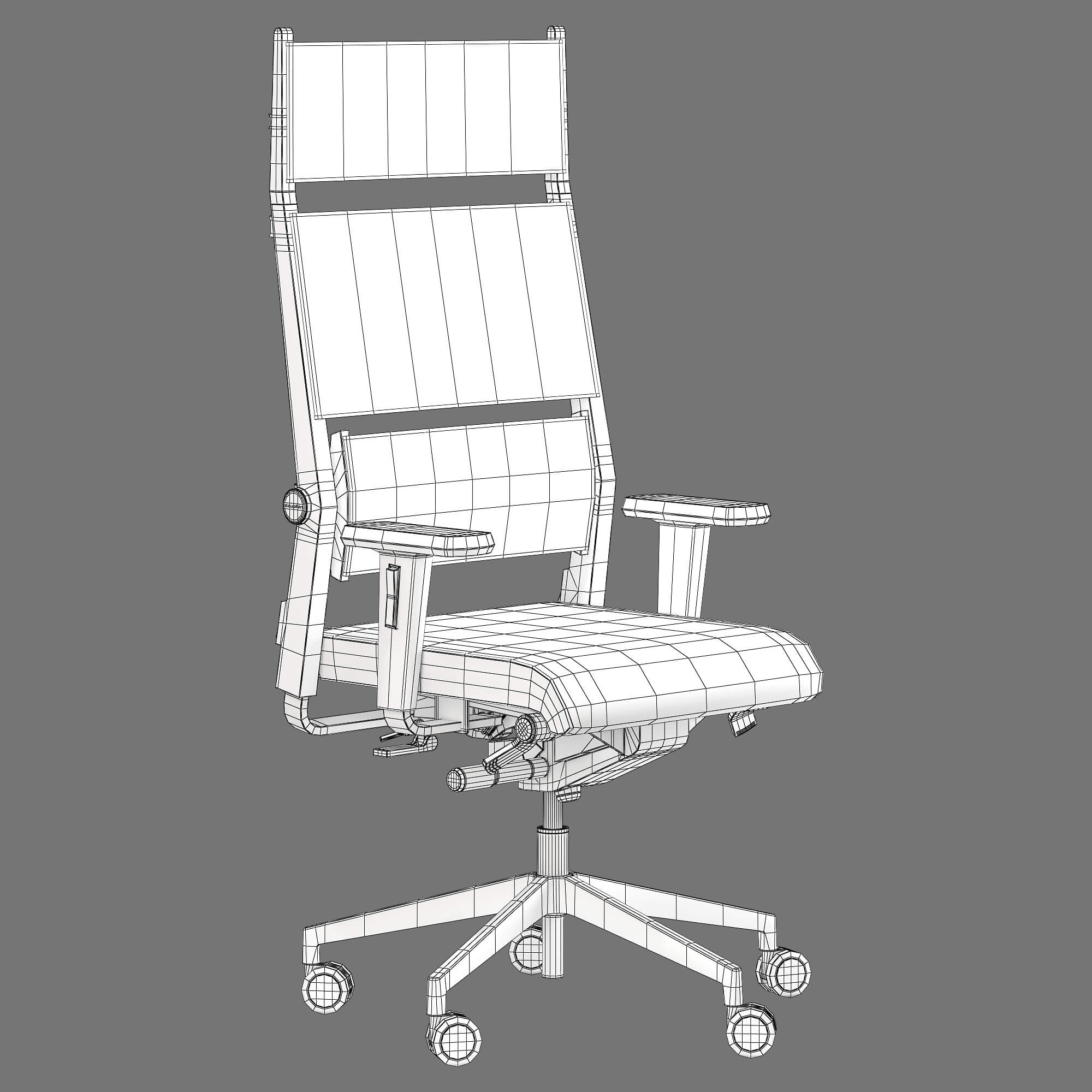Dauphin Lordo High Office Chair - 3D Model by sta_84