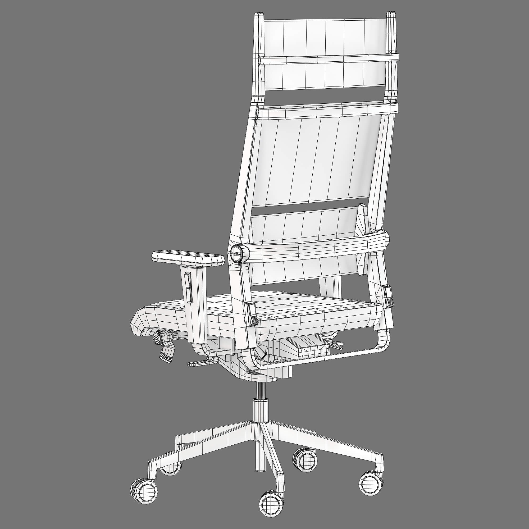 Dauphin Lordo High Office Chair - 3D Model by sta_84