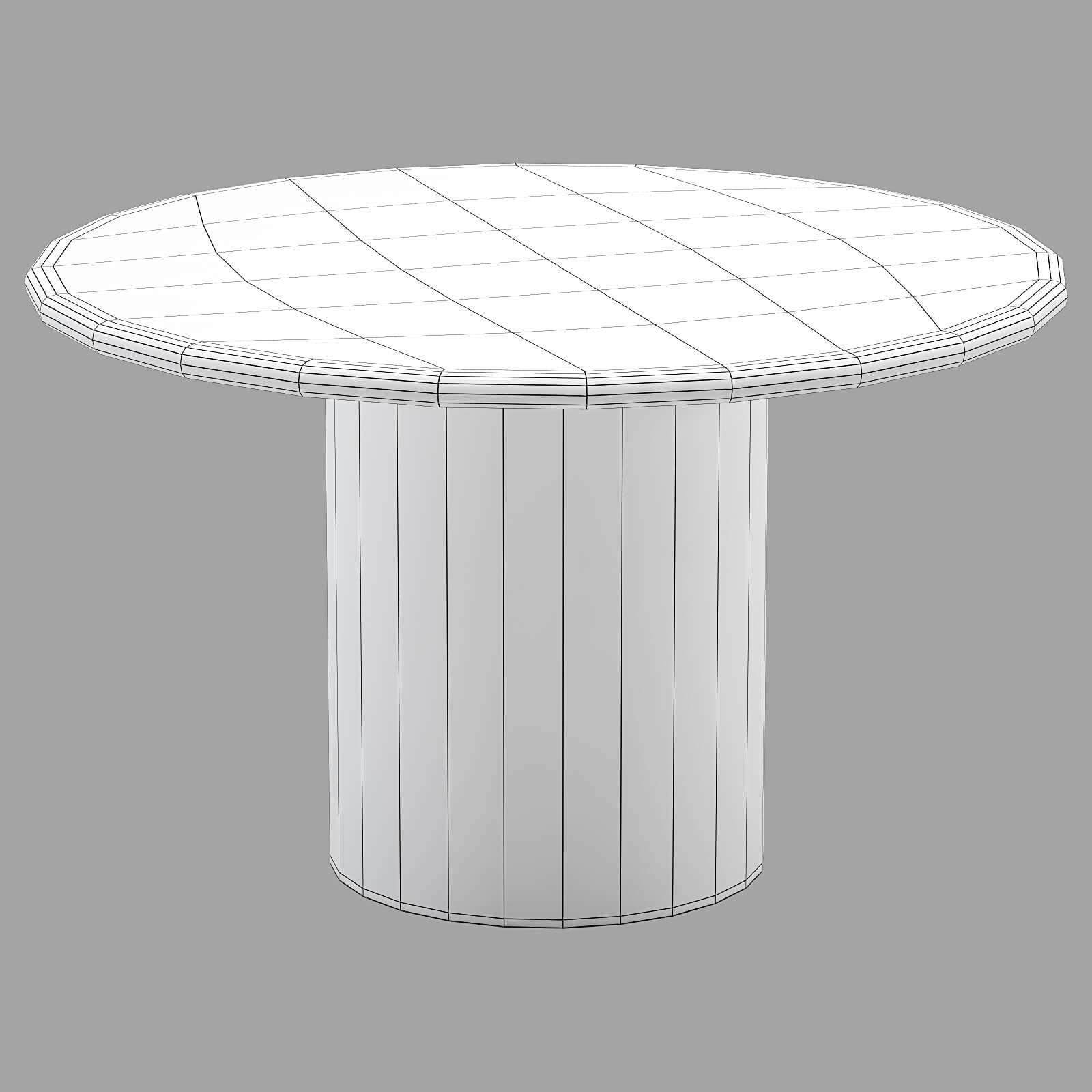 Ethnicraft Diding Set Elements Dining Table-Bok Chair 3D Model by sta_84