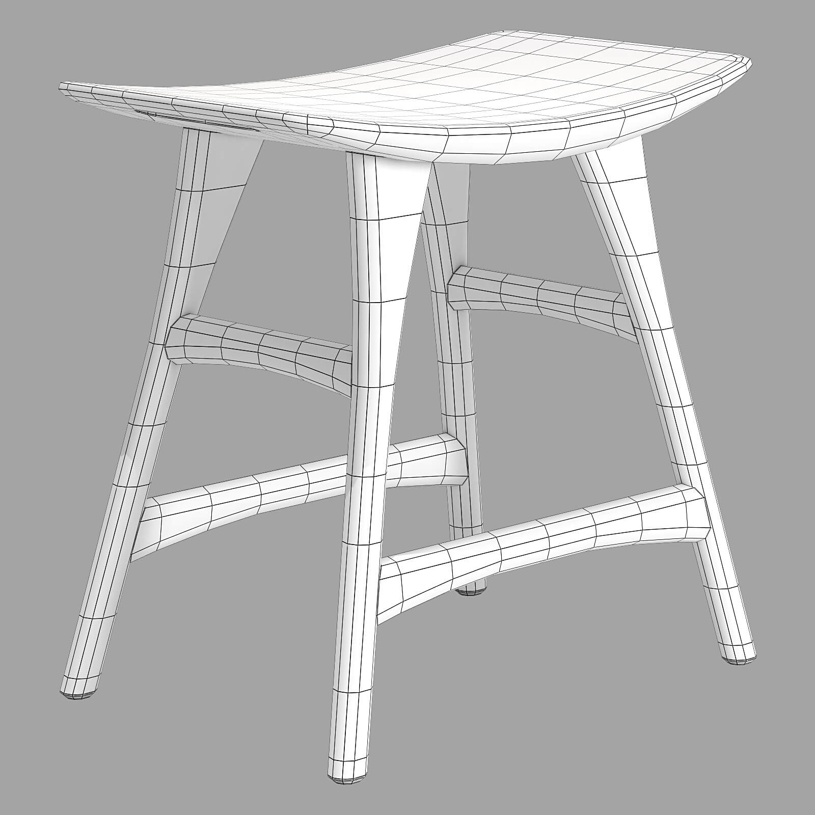 Ethnicraft Osso Stool - 3D Model by sta_84