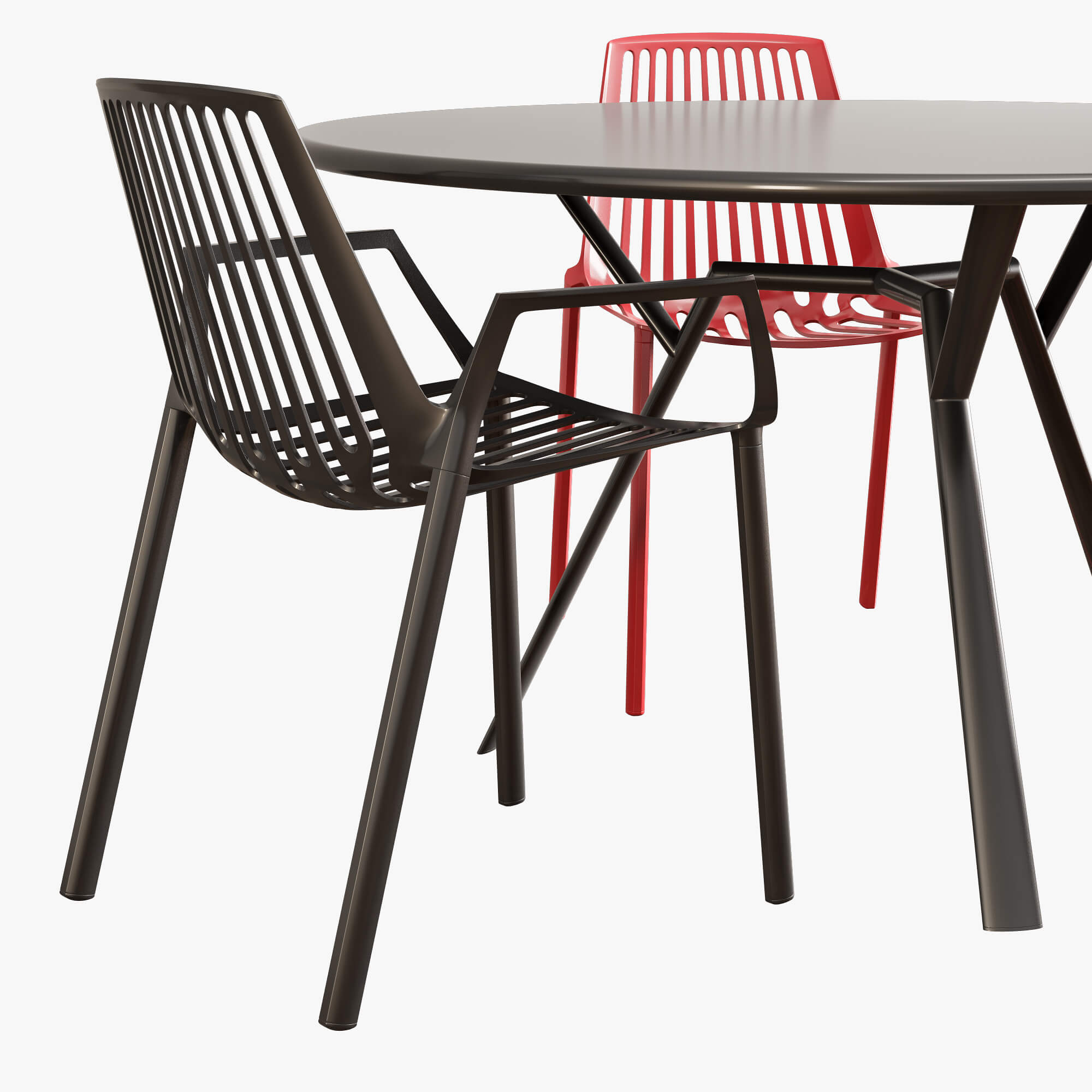 Fast Dining Set Radice Quadra Table Rion Chair - 3D Model by sta_84