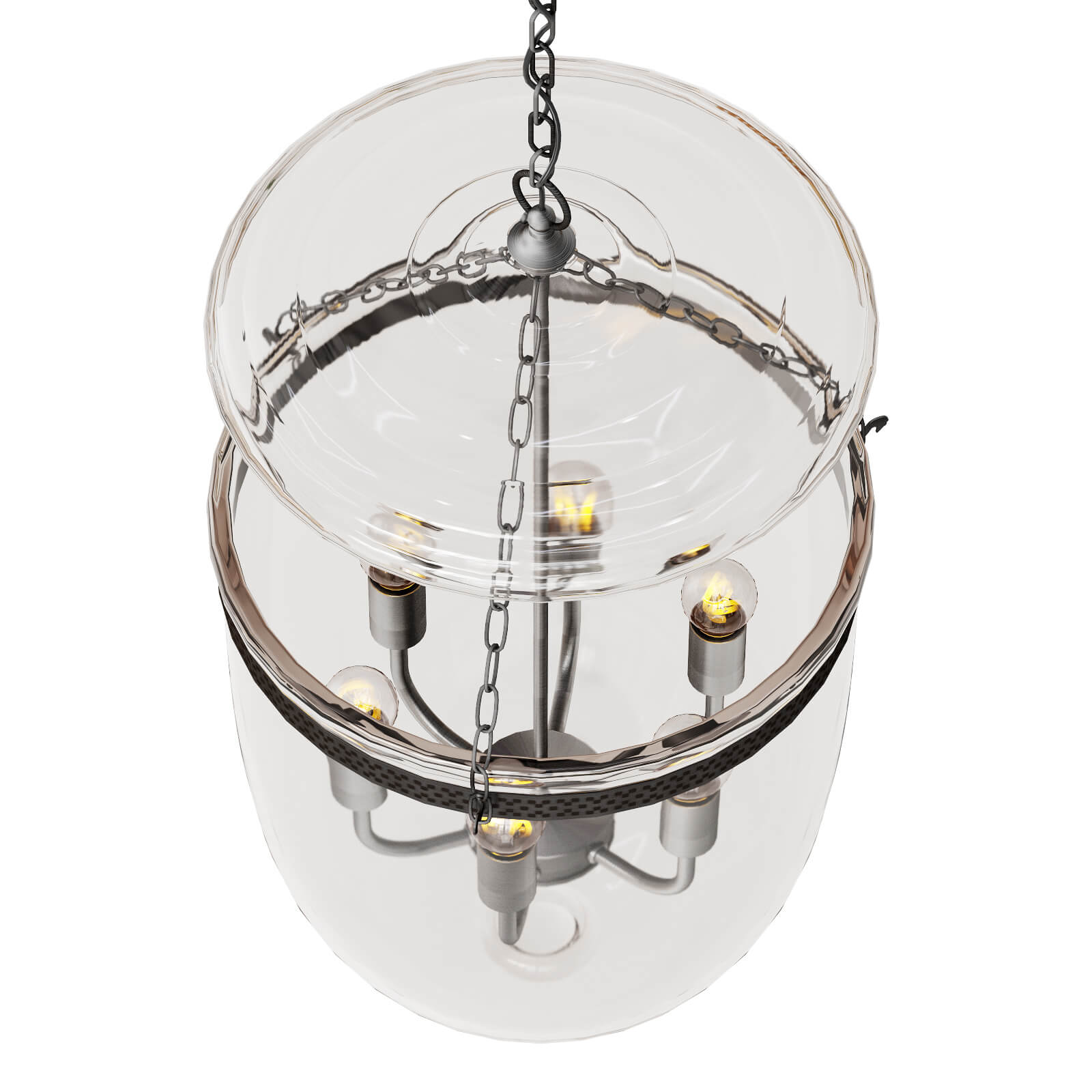 Flamant Ruford Glass 6 Lamps Chandelier - 3D Model by sta_84