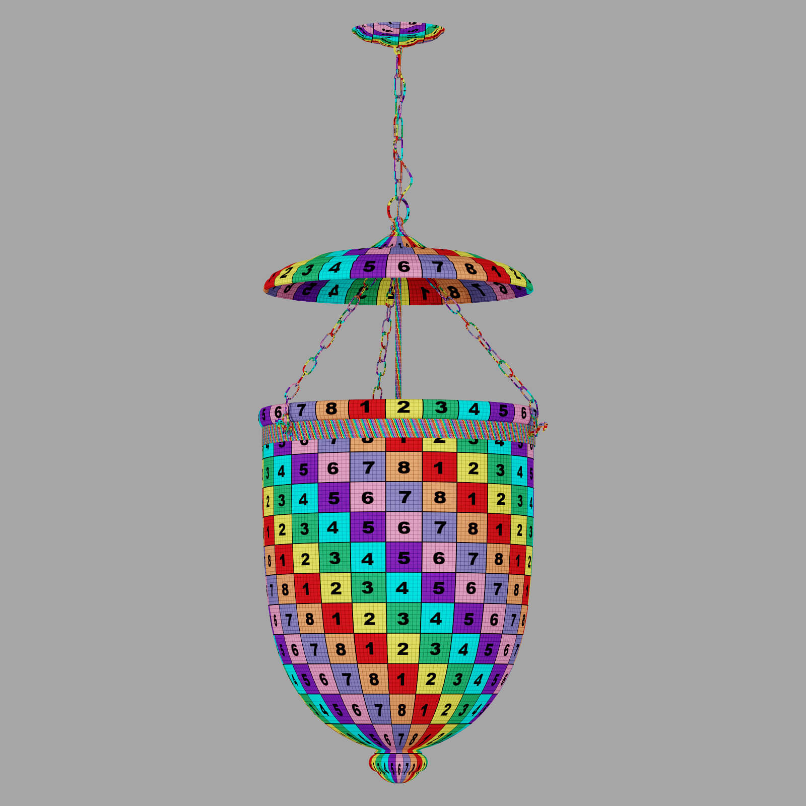 Flamant Ruford Glass 6 Lamps Chandelier - 3D Model by sta_84