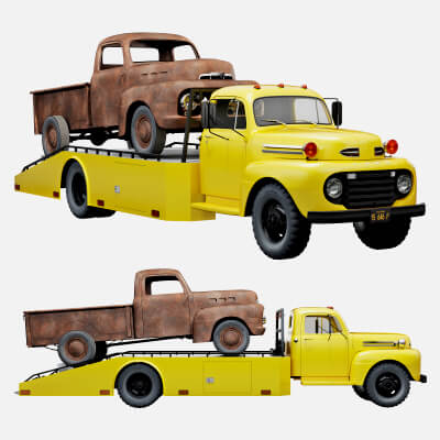 Ford F6 Ramp Truck 1948 - 3D Model by sta_84