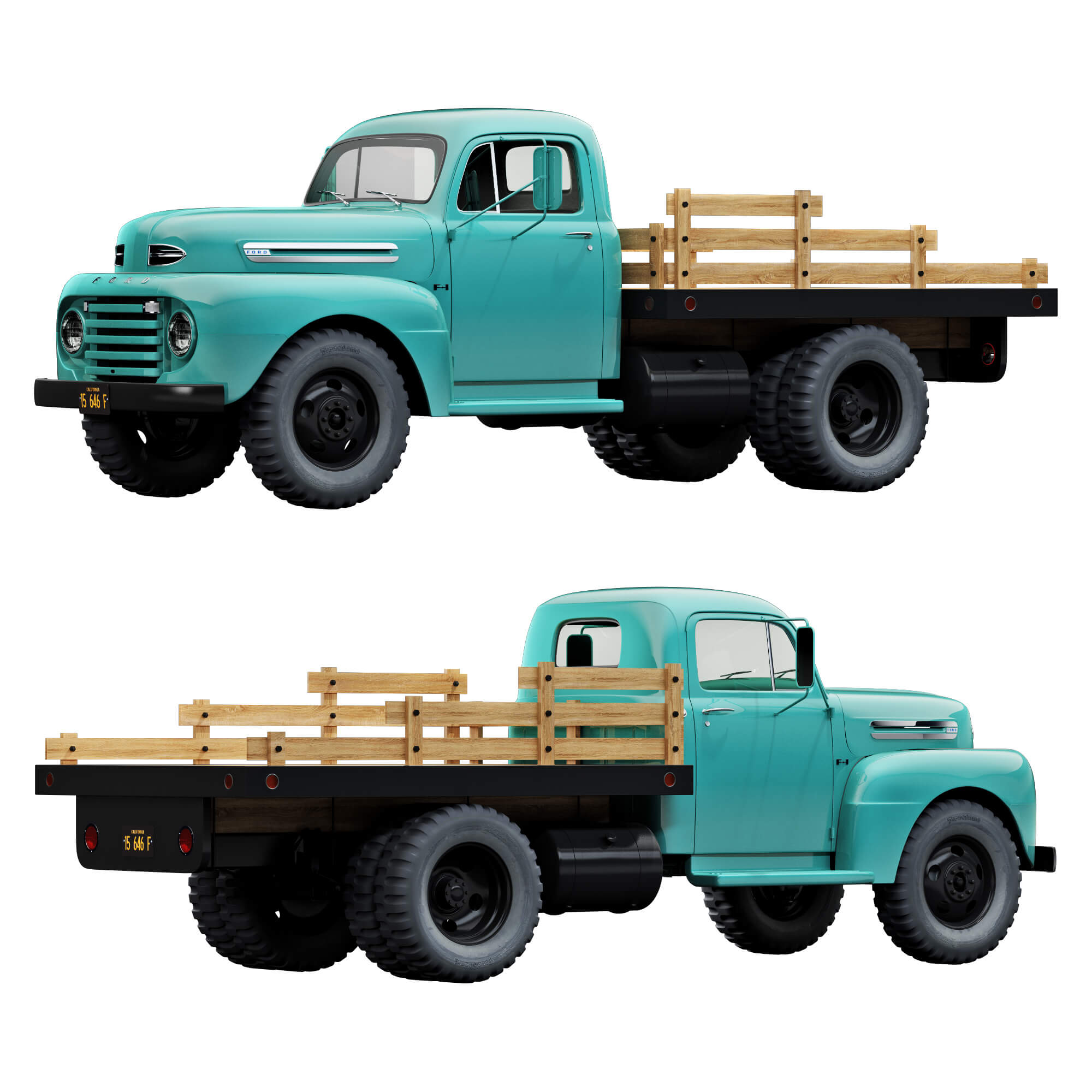 Ford F6 Truck 1948 - 3D Model by sta_84