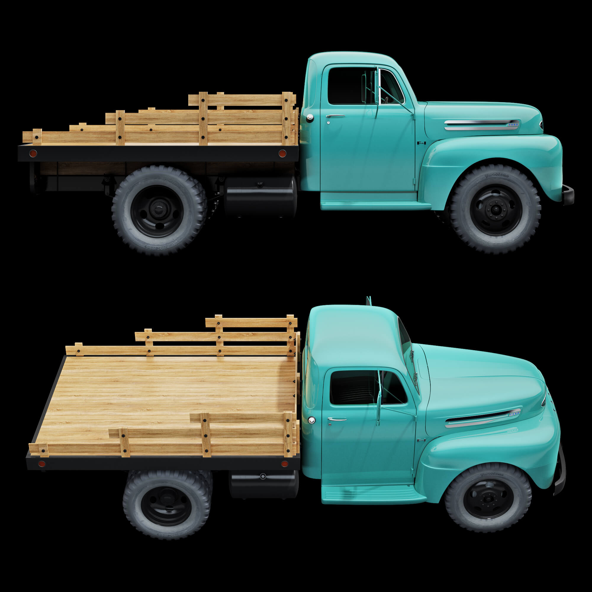 Ford F6 Truck 1948 - 3D Model by sta_84