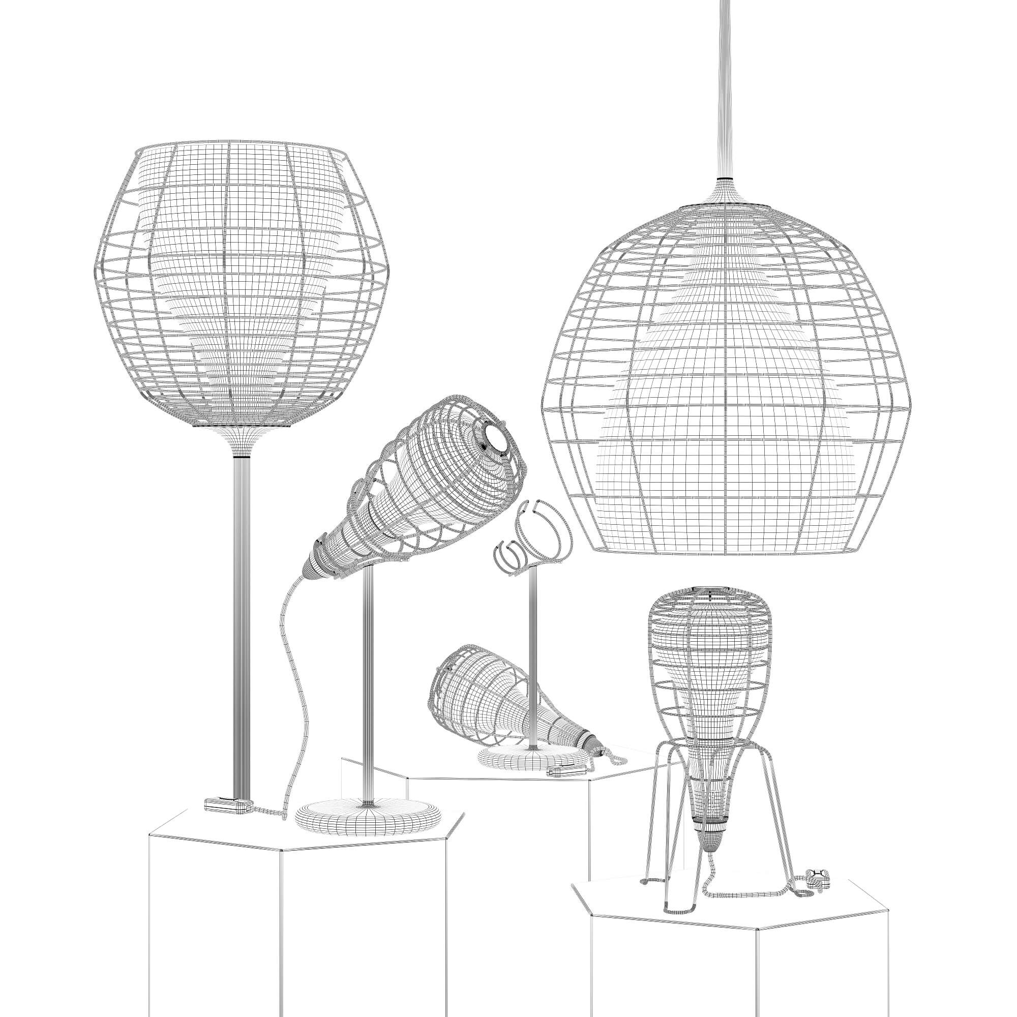 Foscarini by Diesel Cage Set - 3D Model by sta_84