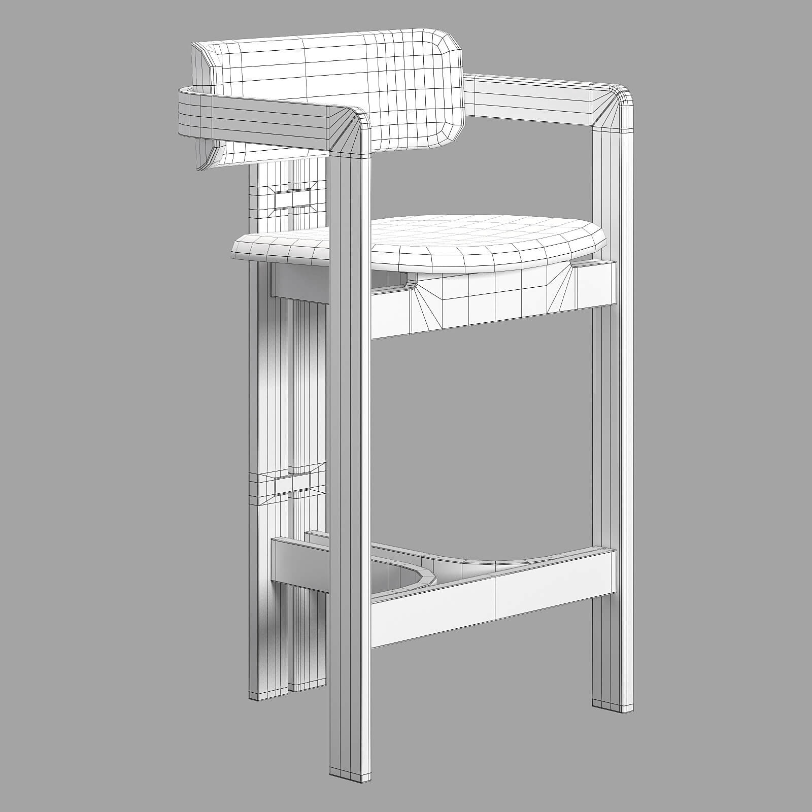 Gallotti and Radice 0419 Stool High - 3D Model by sta_84