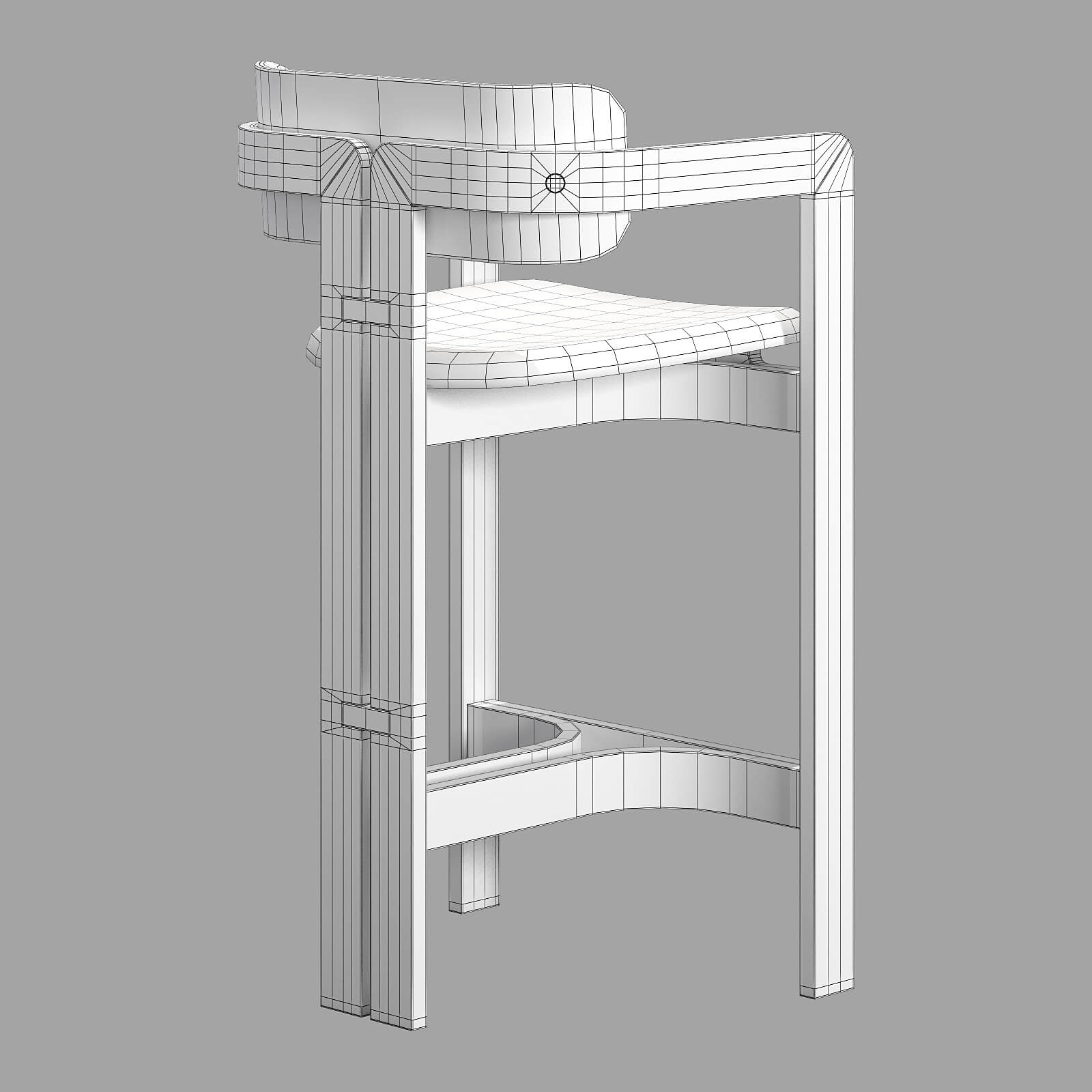 Gallotti and Radice 0419 Stool High - 3D Model by sta_84