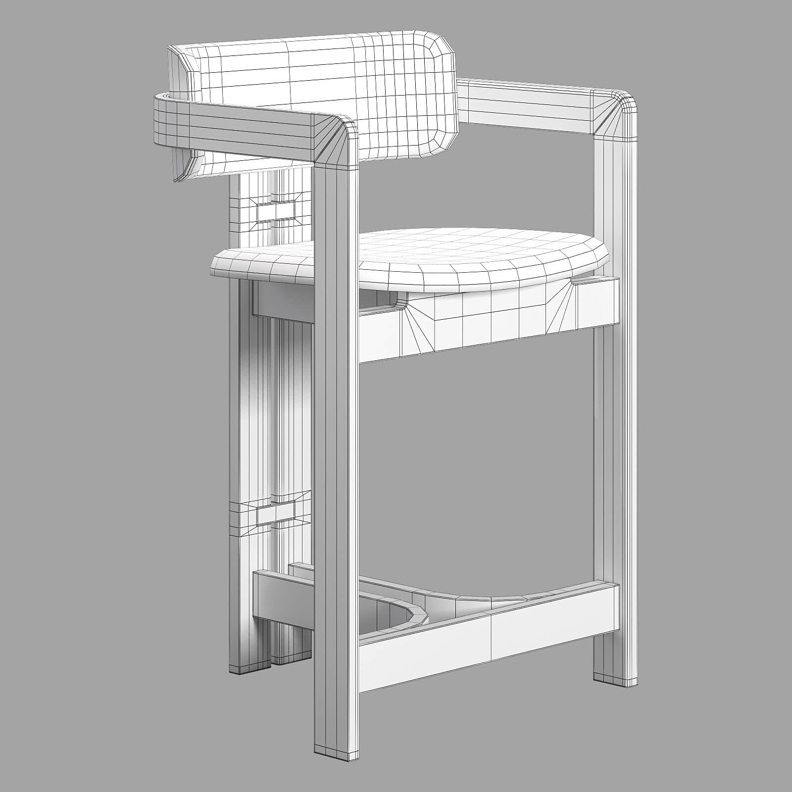 Gallotti and Radice 0419 Stool Low - 3D Model by sta_84