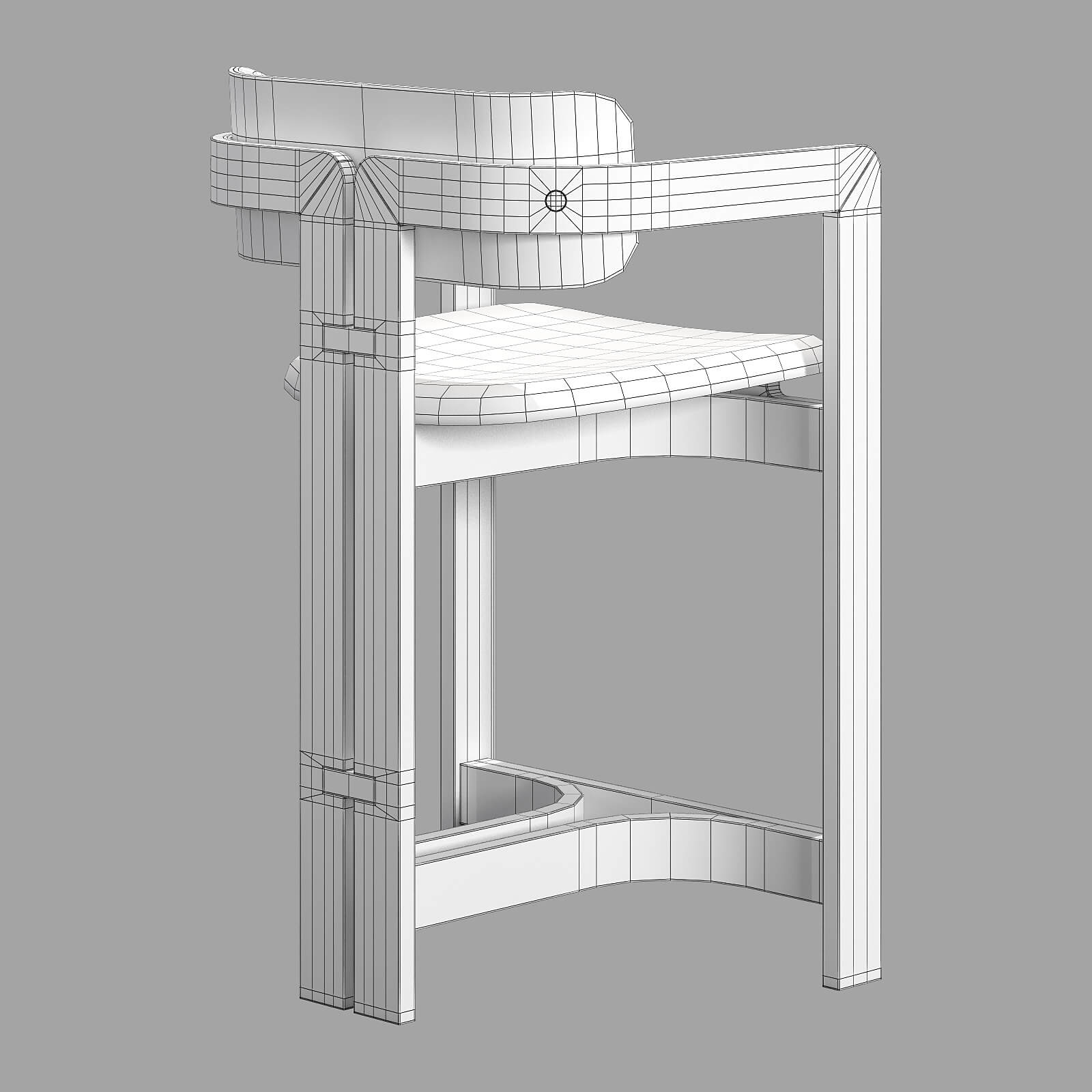Gallotti and Radice 0419 Stool Low - 3D Model by sta_84