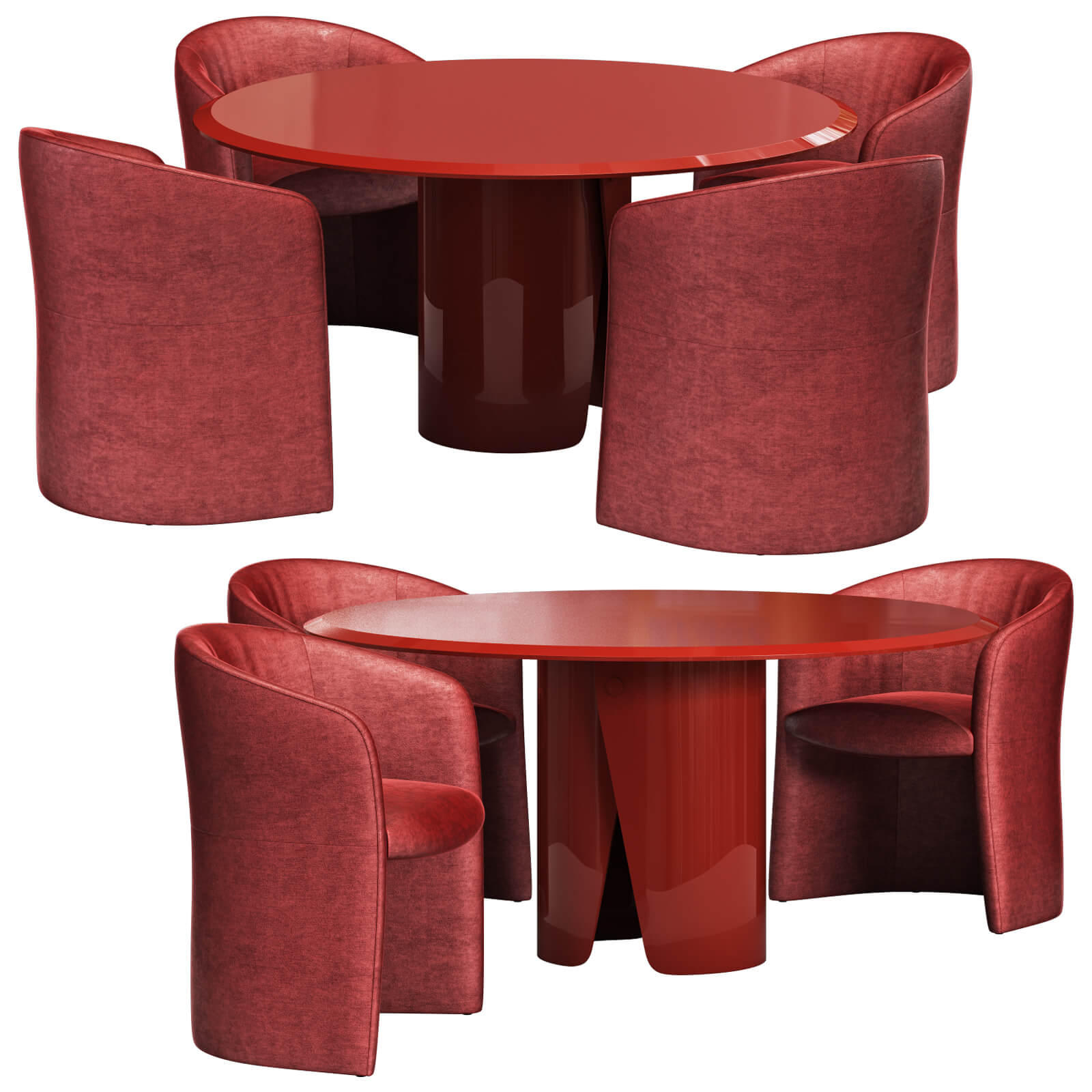 Gallotti and Radice Manto Dining Set 1 D700 - 3D Model by sta_84