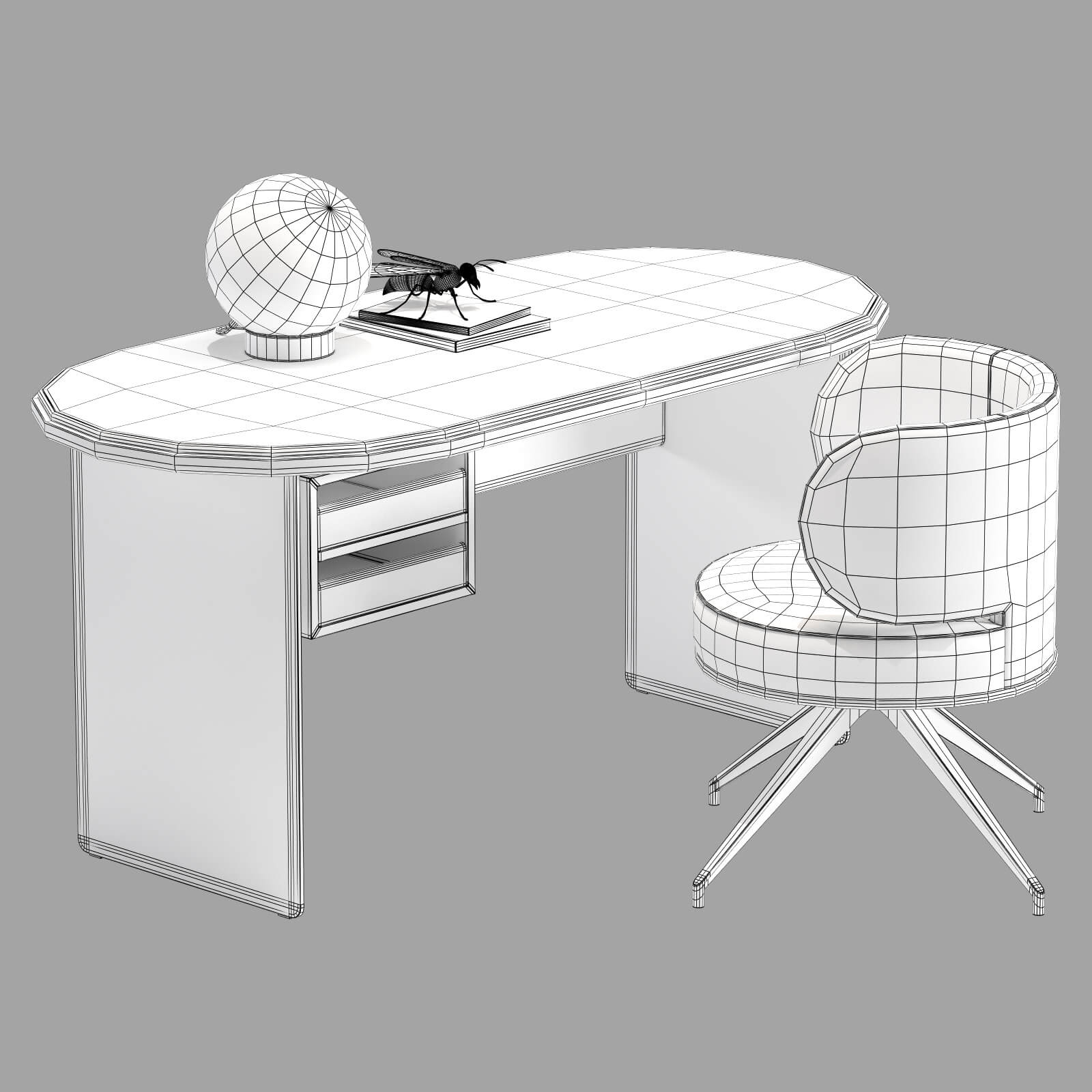 Gallotti and Radice Sensei Desk Set 1 160 - 3D Model by sta_84