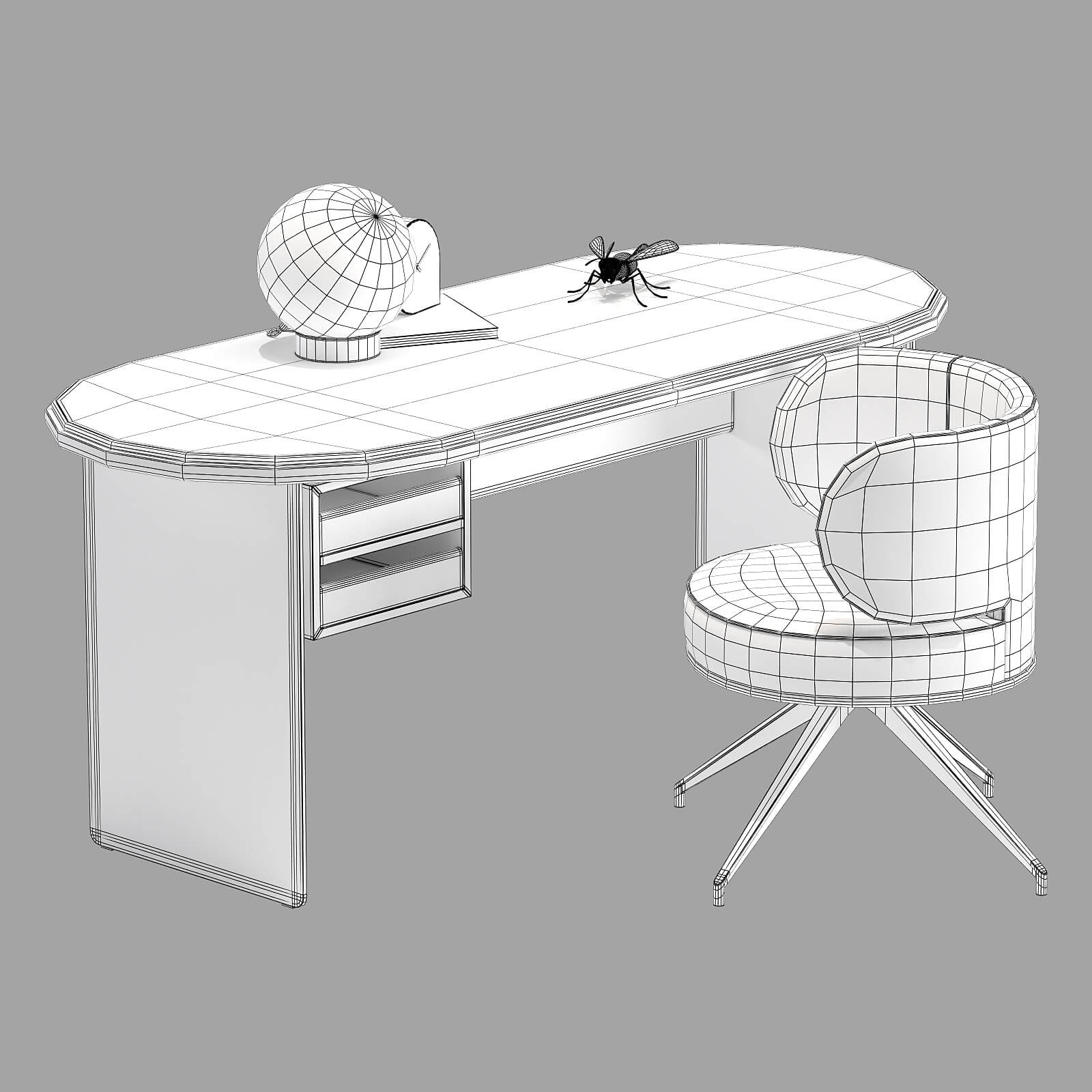 Gallotti and Radice Sensei Desk Set 2 180 - 3D Model by sta_84