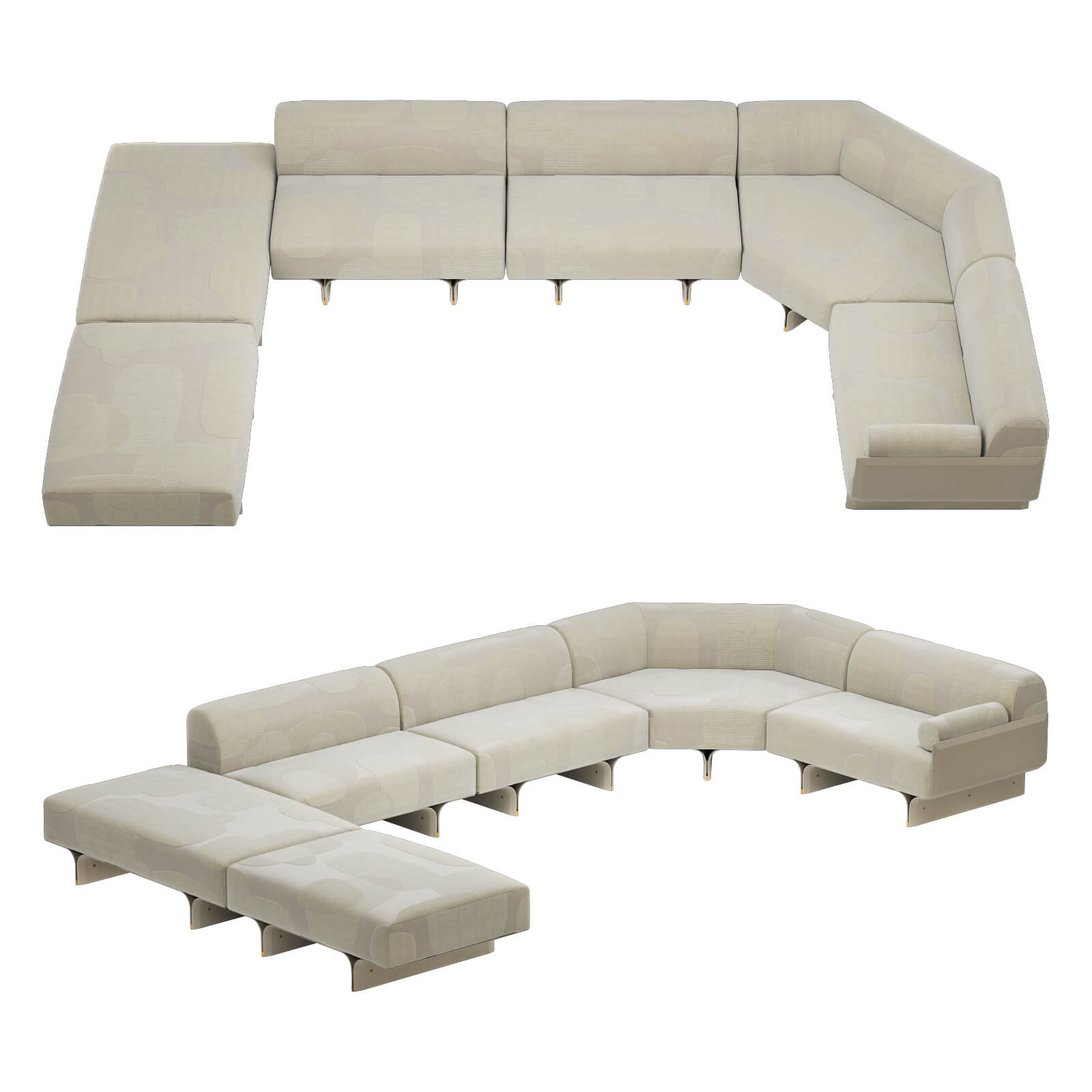 Gallotti and Radice Stami Sofa Plus Composition 3 - 3D Model by sta_84