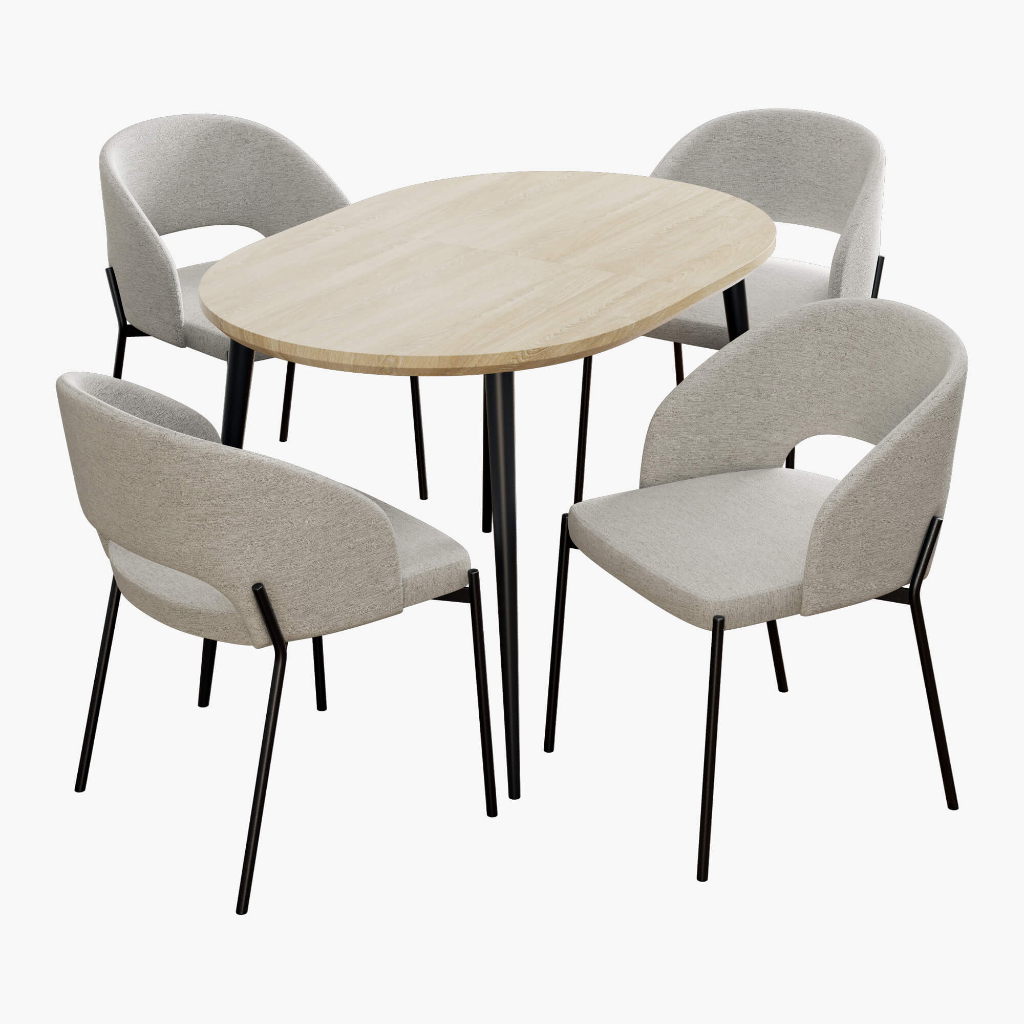 Halmar Dining Set 2 Colorado Table K-164 Cair 3D Model by sta_84