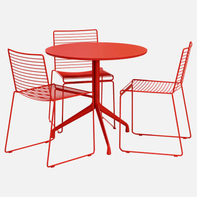 Hay Dining Set Hee Chair-AAC Table 3D Model by sta_84