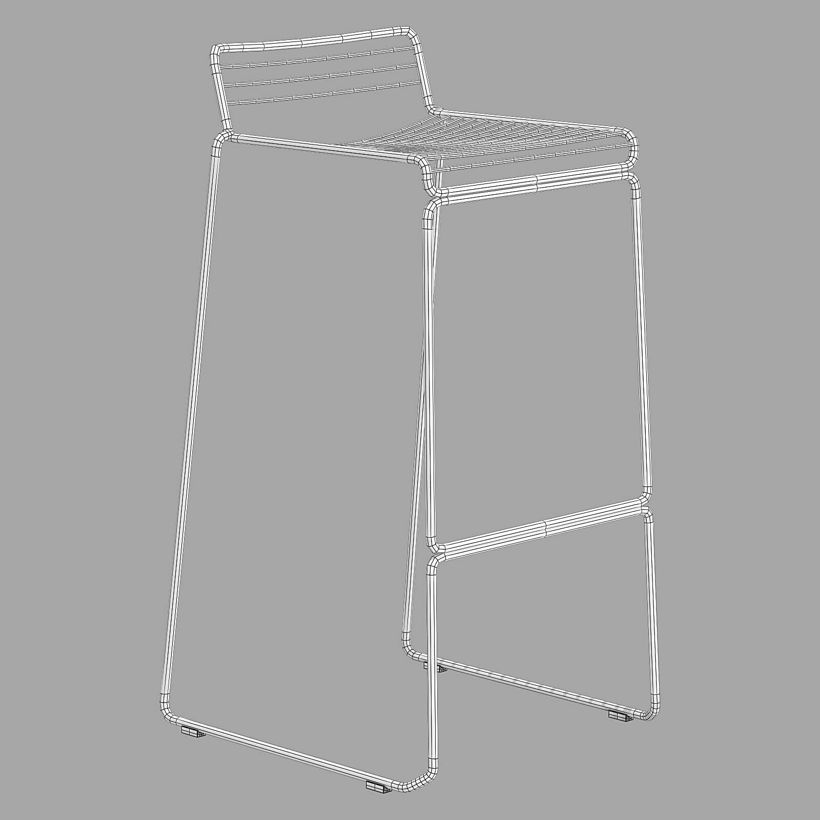 HAY Hee-Bar Stool Low 3D Model by sta_84