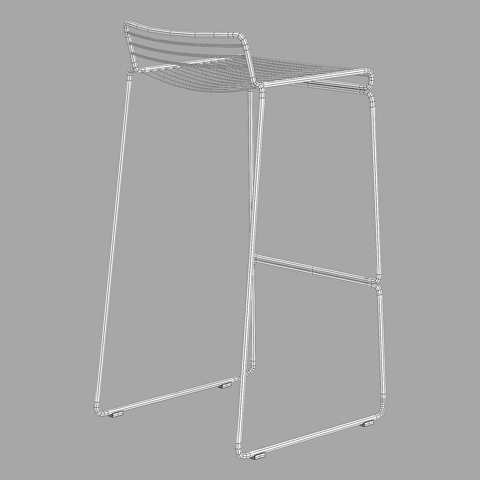 HAY Hee-Bar Stool Low 3D Model by sta_84