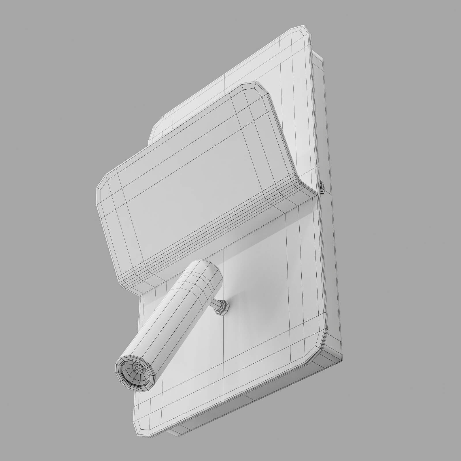 IDEAL Lux Read 13019 Wall Lamp Rigged Model by sta_84