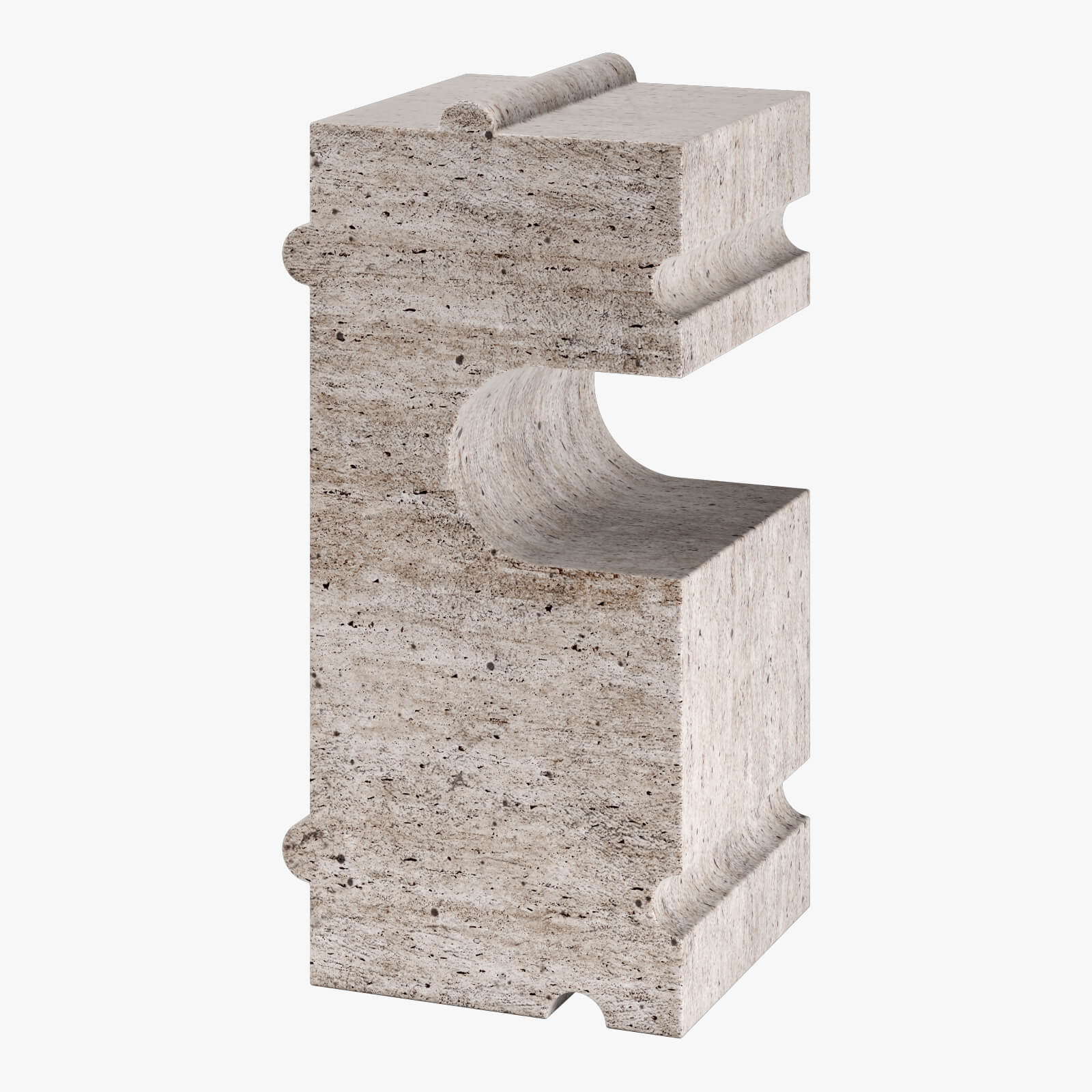 Kelly Wearstler Hume Modular Stone Bench - 3D Model by sta_84