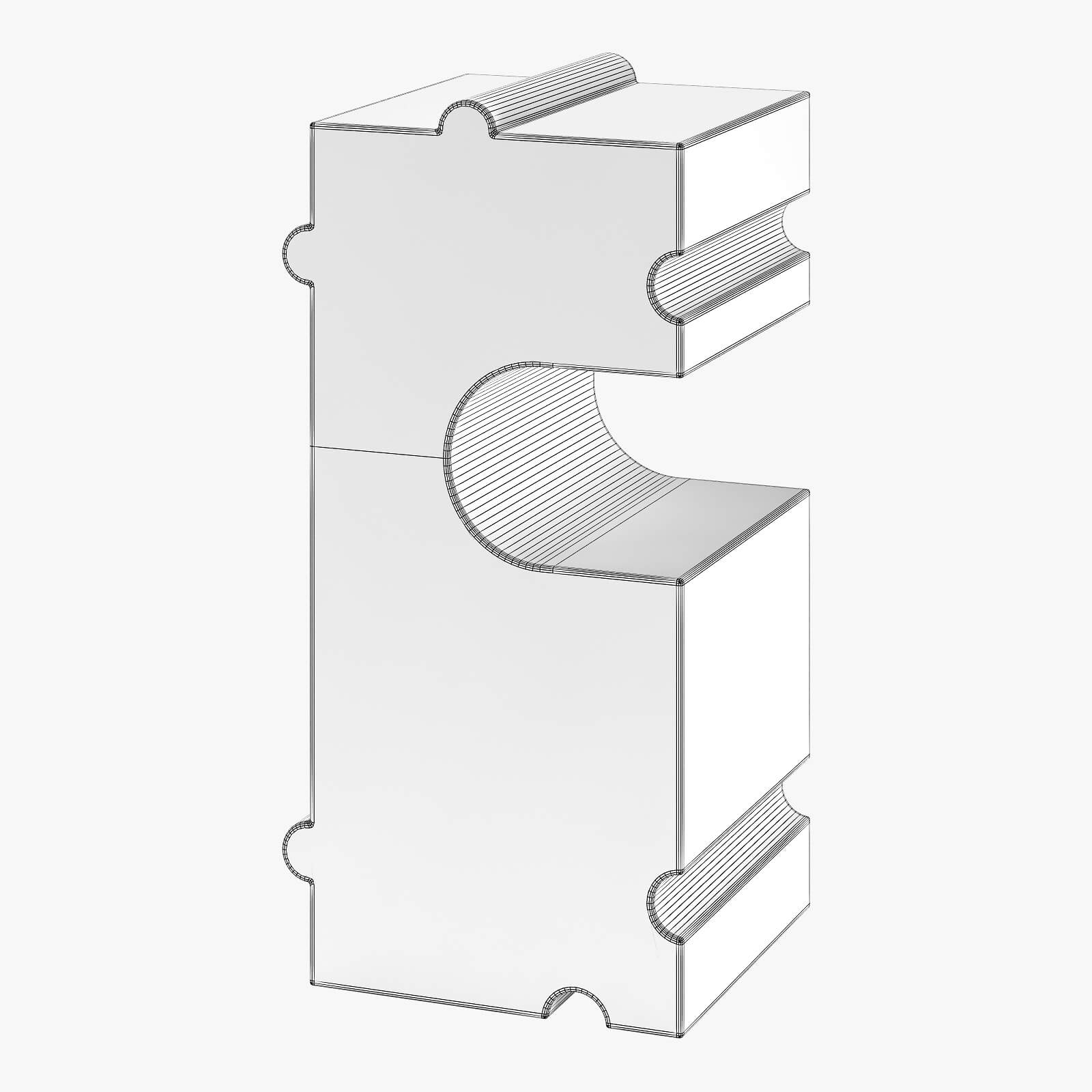 Kelly Wearstler Hume Modular Stone Bench - 3D Model by sta_84