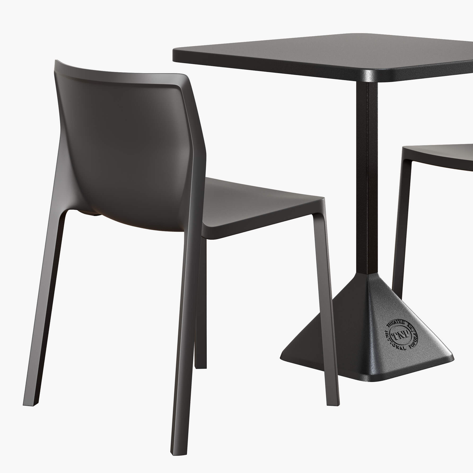 Kristalia Dining Set 1 Tnp Table LP Chair - 3D Model by sta_84
