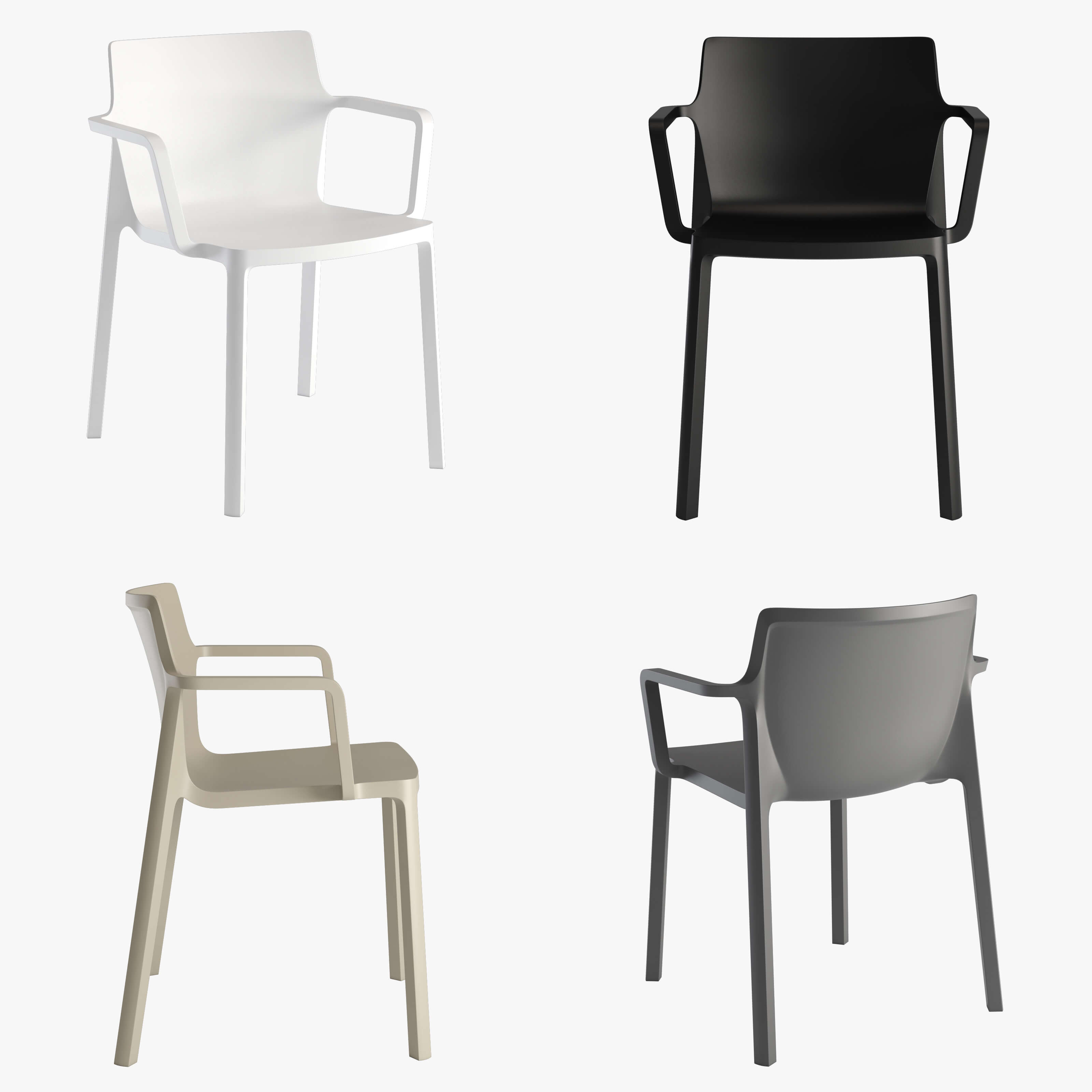 Kristalia LP Handrest Chair - 3D Model by sta_84