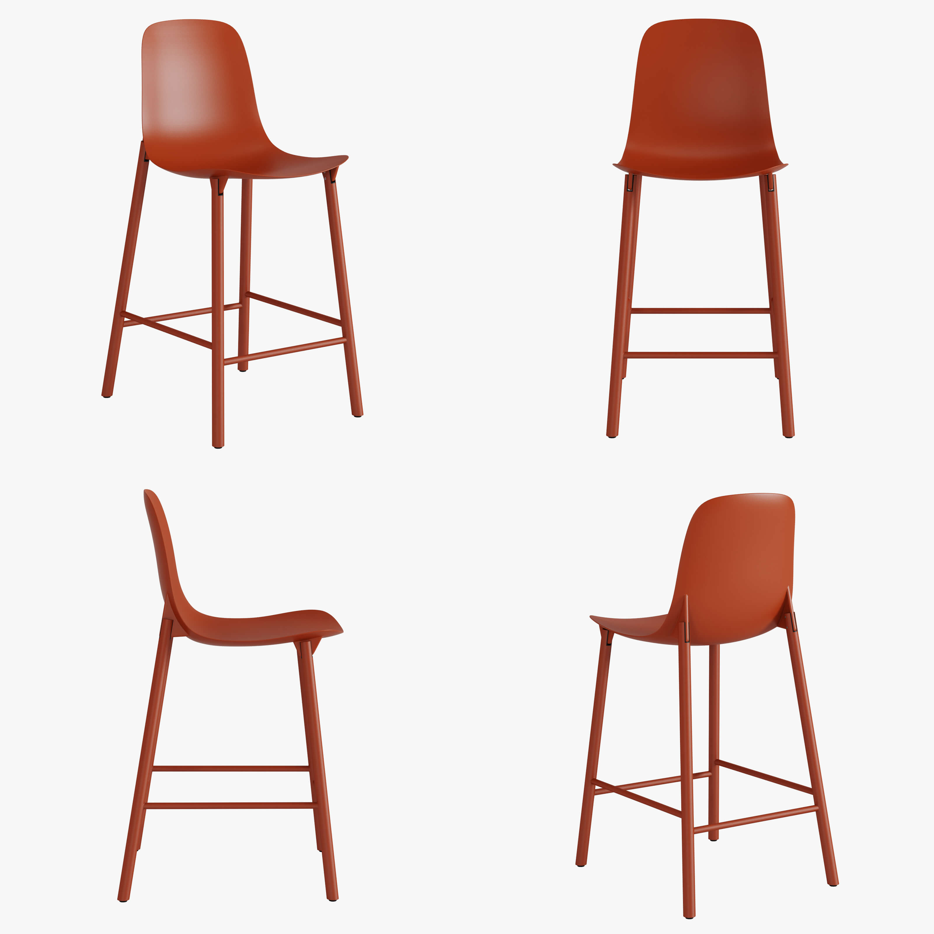 Kristalia Sharky Stool Metal - 3D Model by sta_84