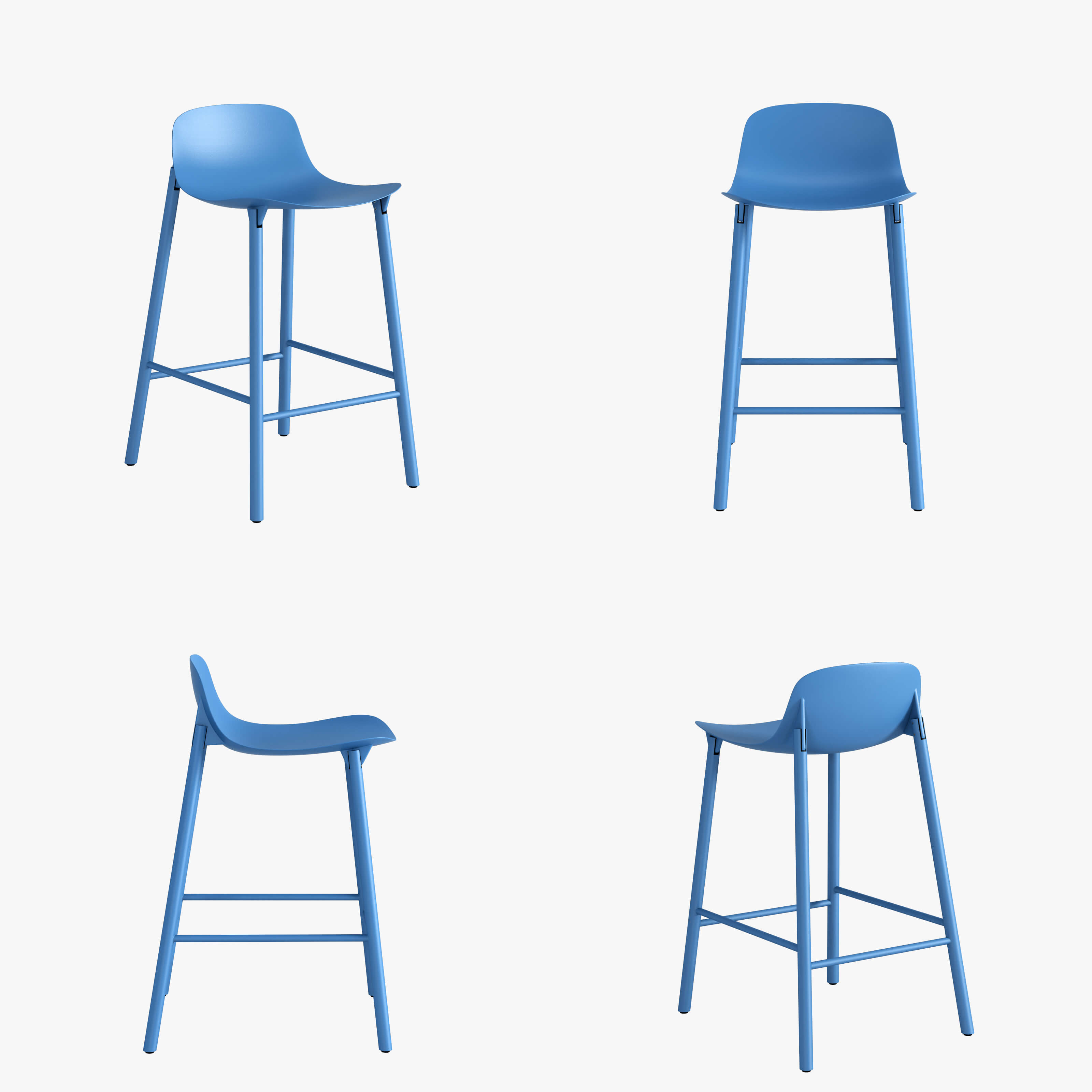 Kristalia Sharky Stool Metal - 3D Model by sta_84