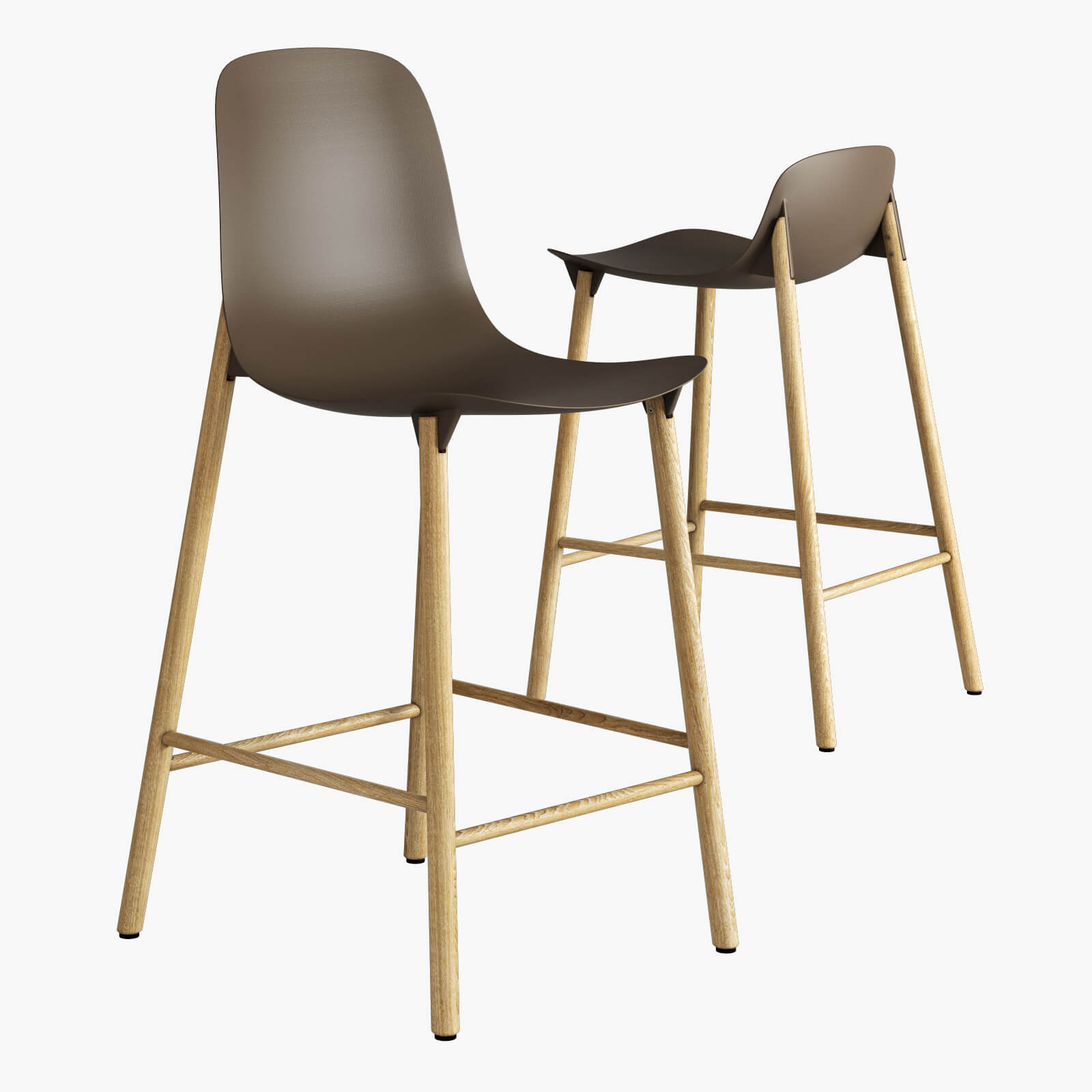 Kristalia Sharky Stool Wood - 3D Model by sta_84