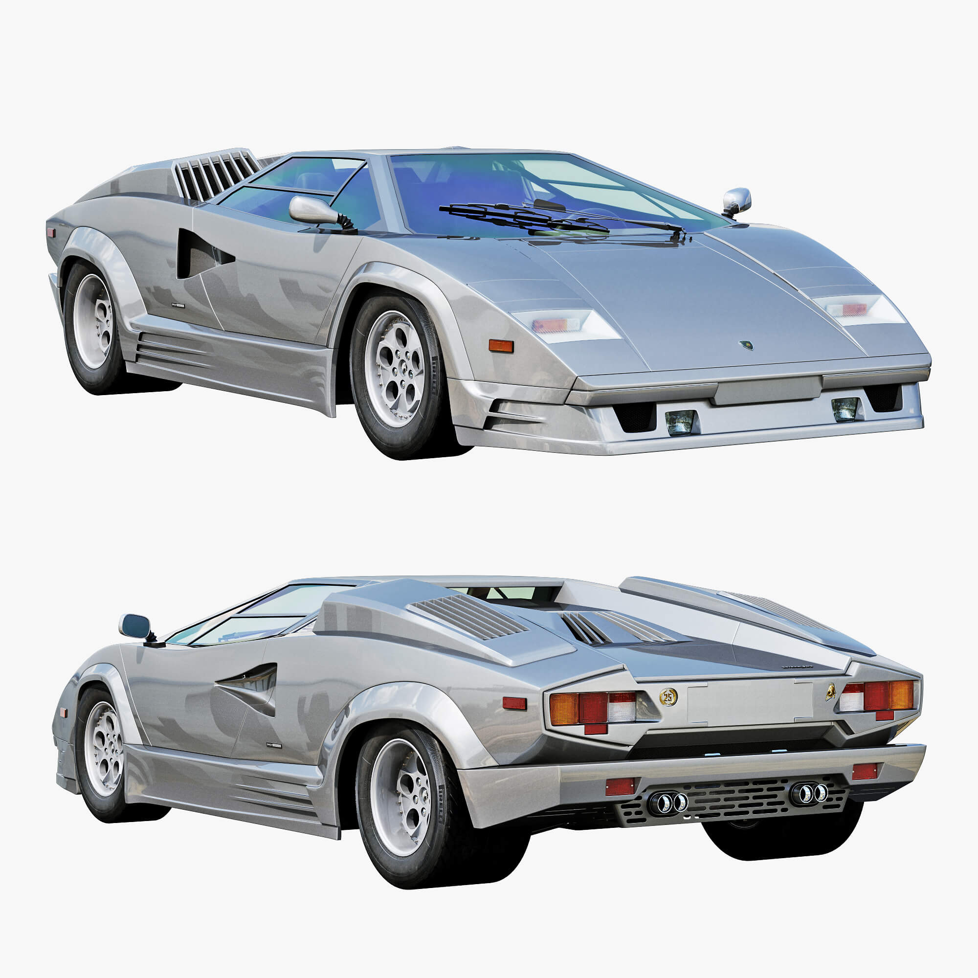 Lamborghini Countach 5000Qv - 3D Model by sta_84