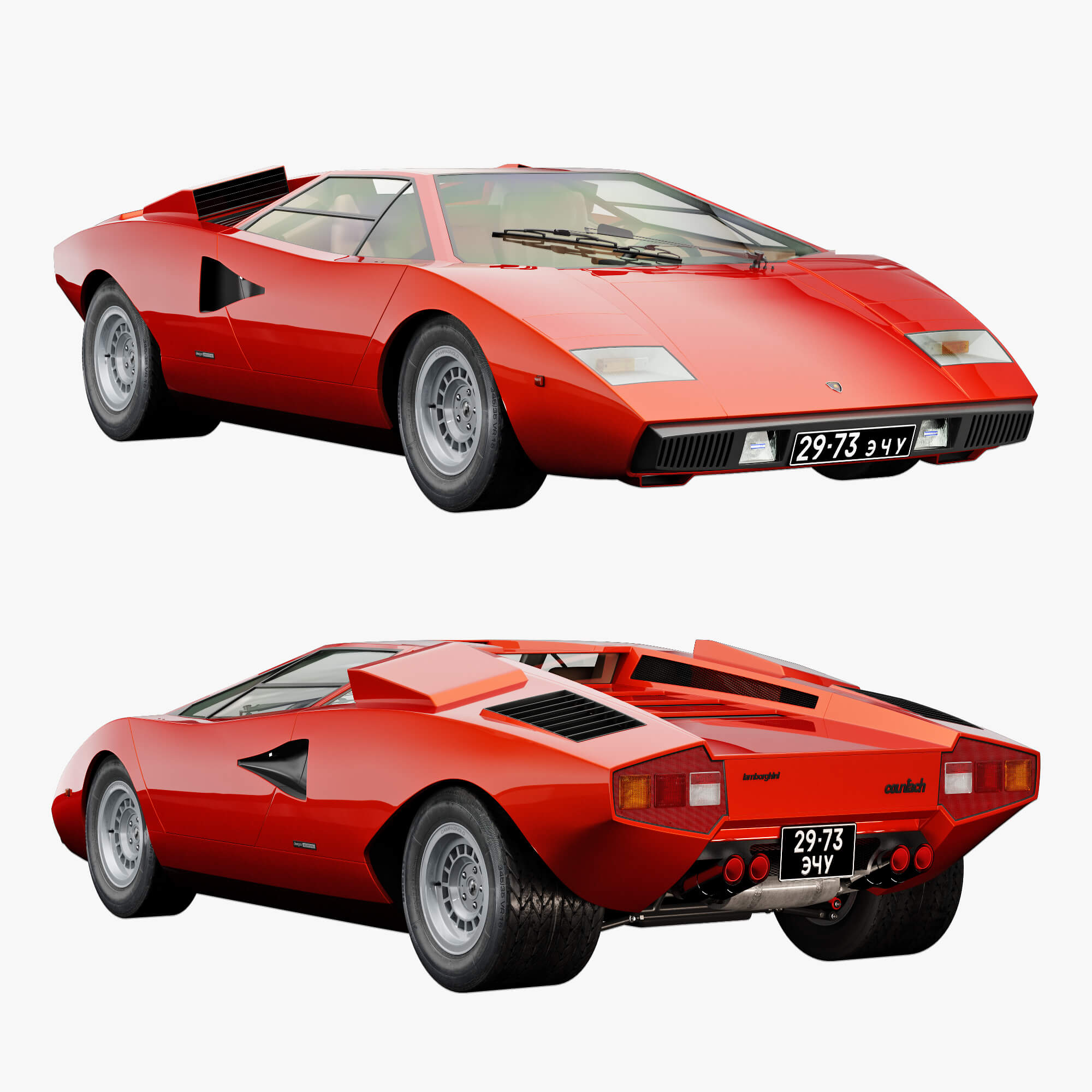 Lamborghini Countach LP400 - 3D Model by sta_84
