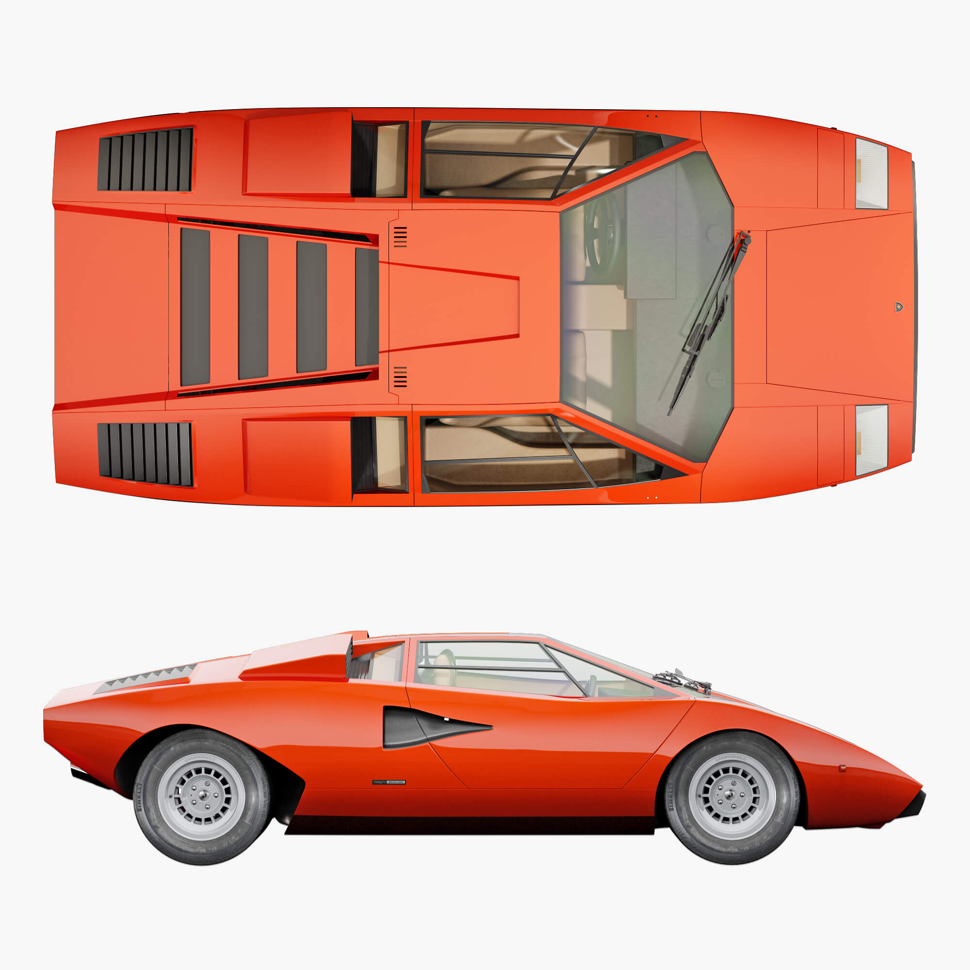 Lamborghini Countach LP400 - 3D Model by sta_84