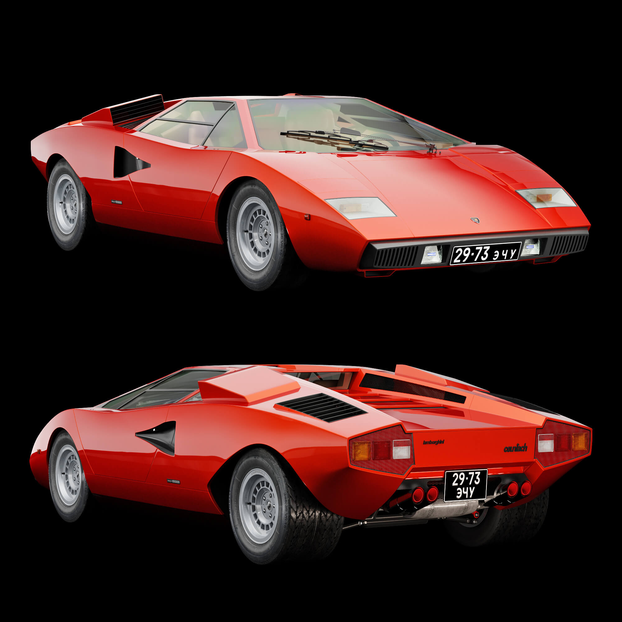 Lamborghini Countach LP400 - 3D Model by sta_84